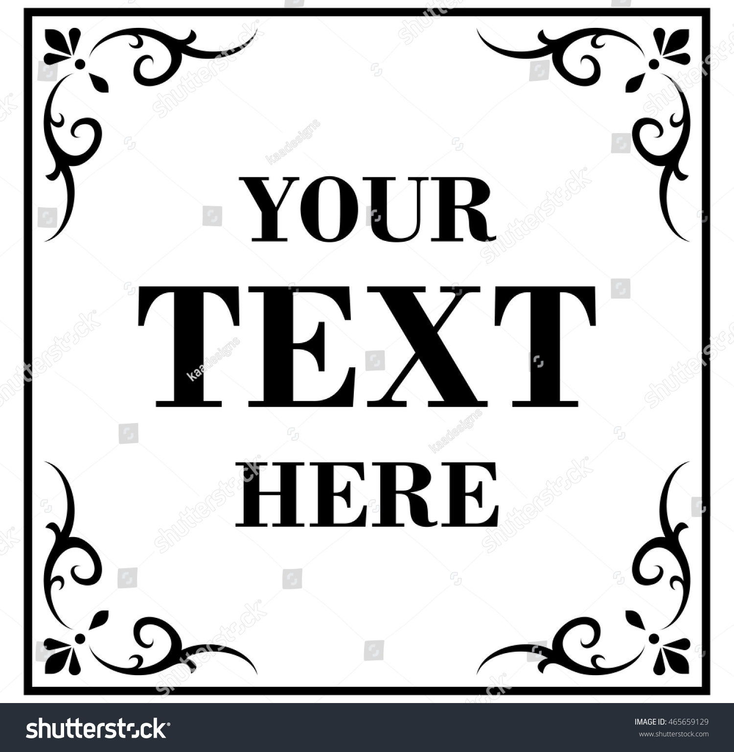 Square Frame Border Beautiful Vector Vintage Stock Vector (Royalty Free ...