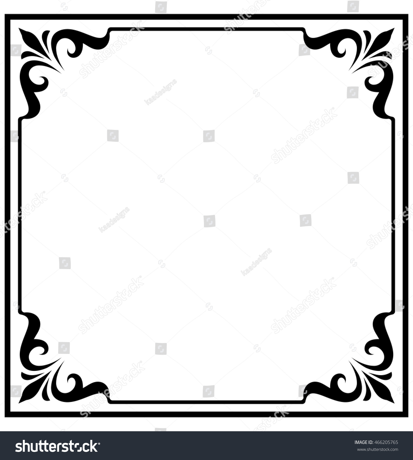 Square Frame Border Beautiful Vector Vintage Stock Vector (Royalty Free ...