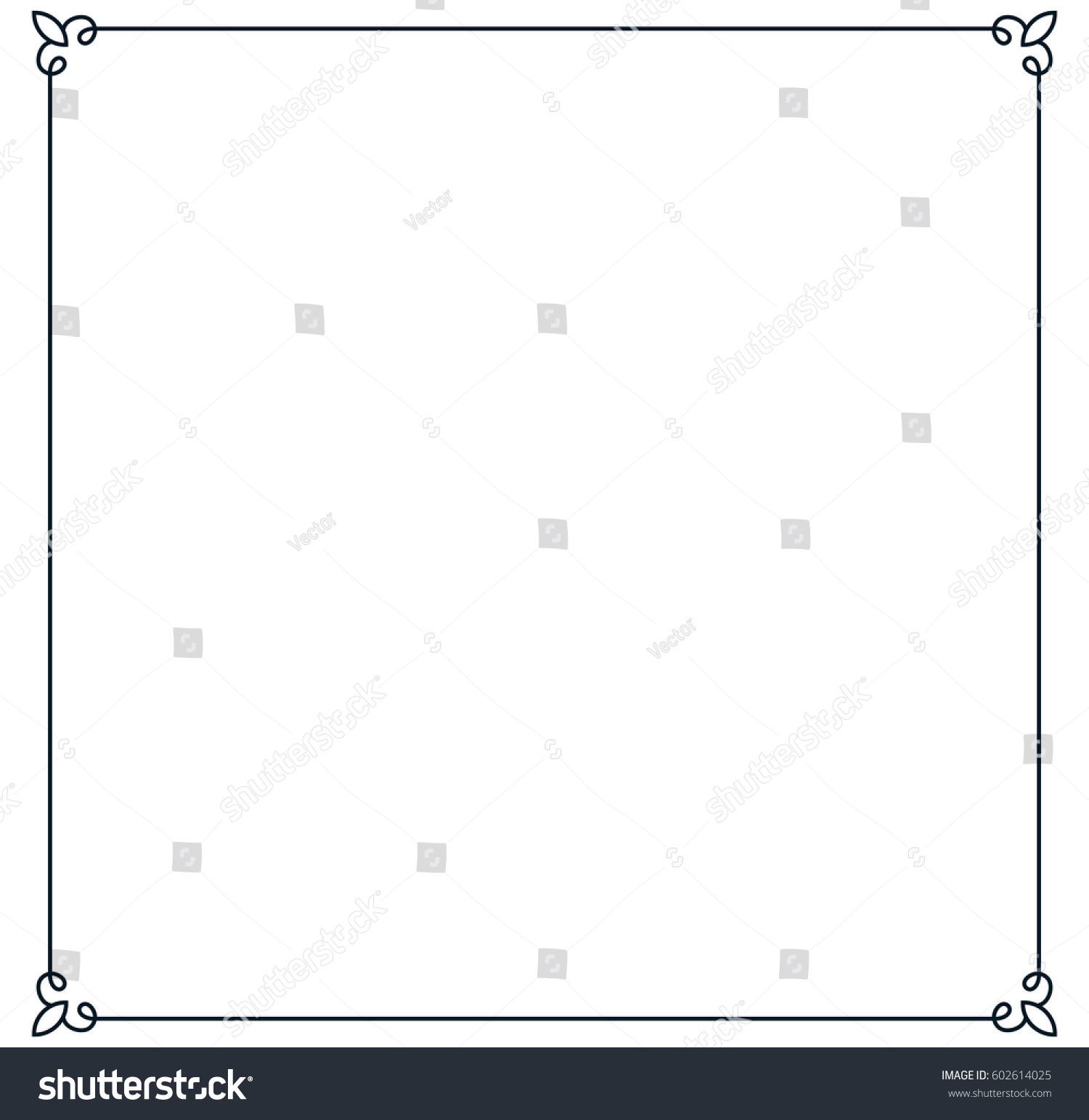 Square Frame Border Vector Vintage Banner: vector de stock (libre de ...