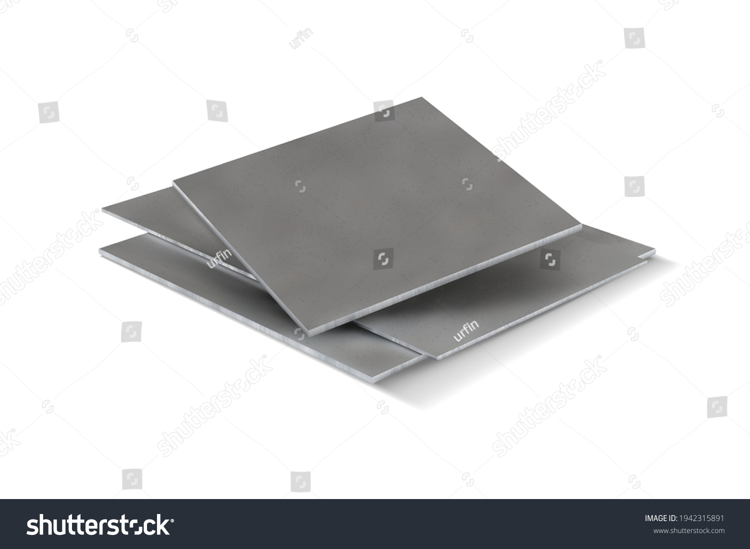 Square Iron Sheets Metal Structures 3d Stock Vector (Royalty Free ...