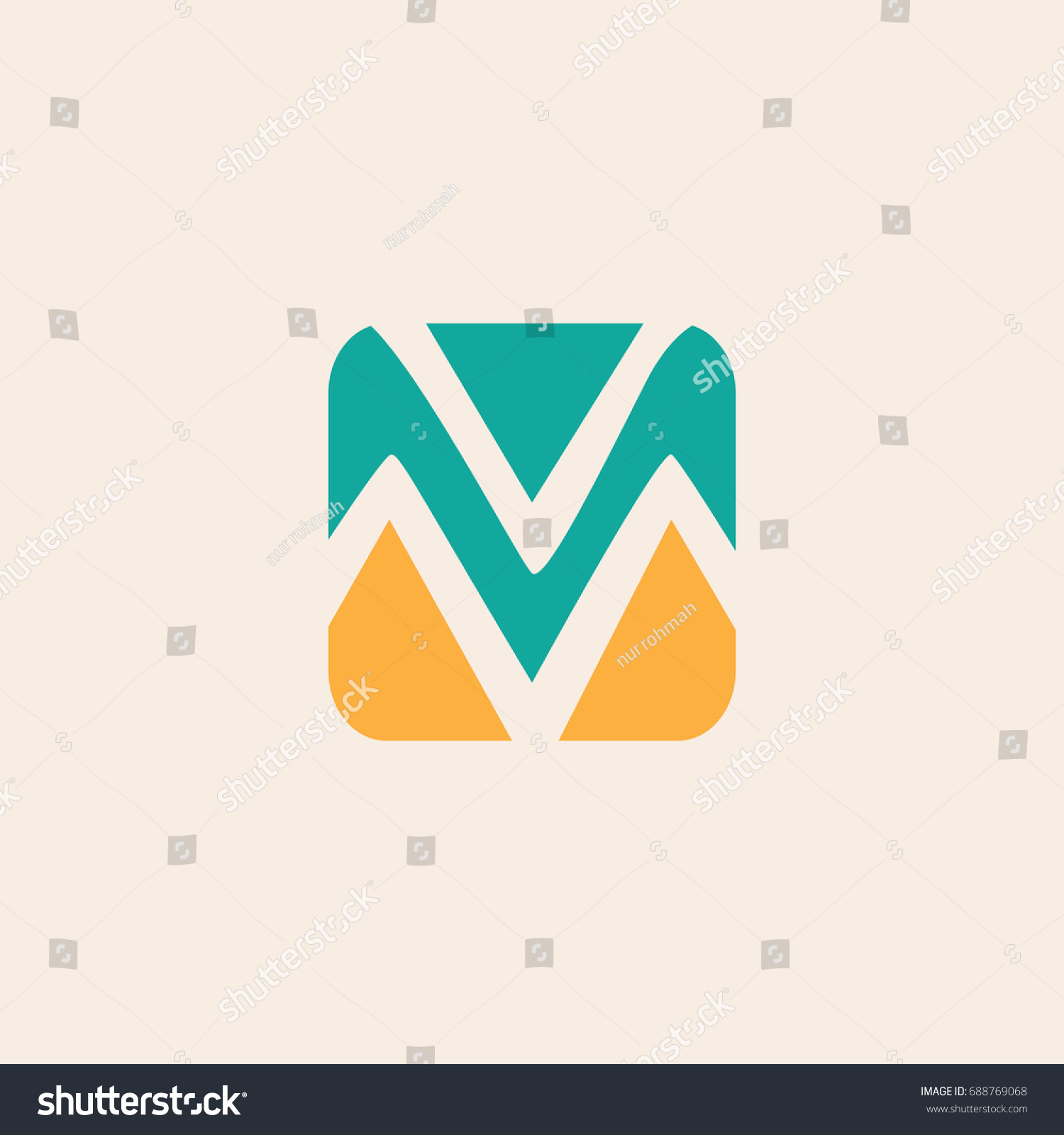 Square Letter M Logo Stock Vector (Royalty Free) 688769068 | Shutterstock