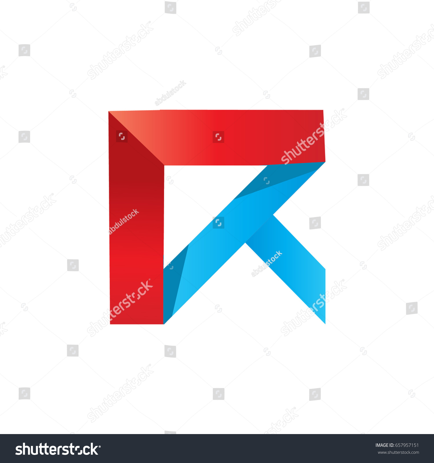 Square Letter R Logo Template Stock Vector (Royalty Free) 657957151 ...