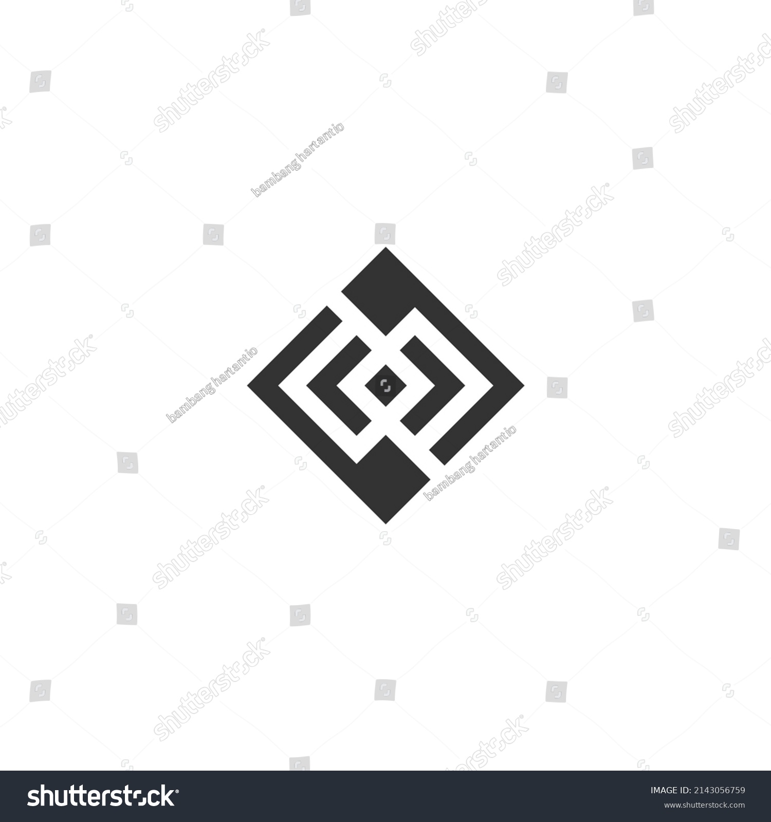 Square Line Design Logo Vector Stock Vector (Royalty Free) 2143056759 ...