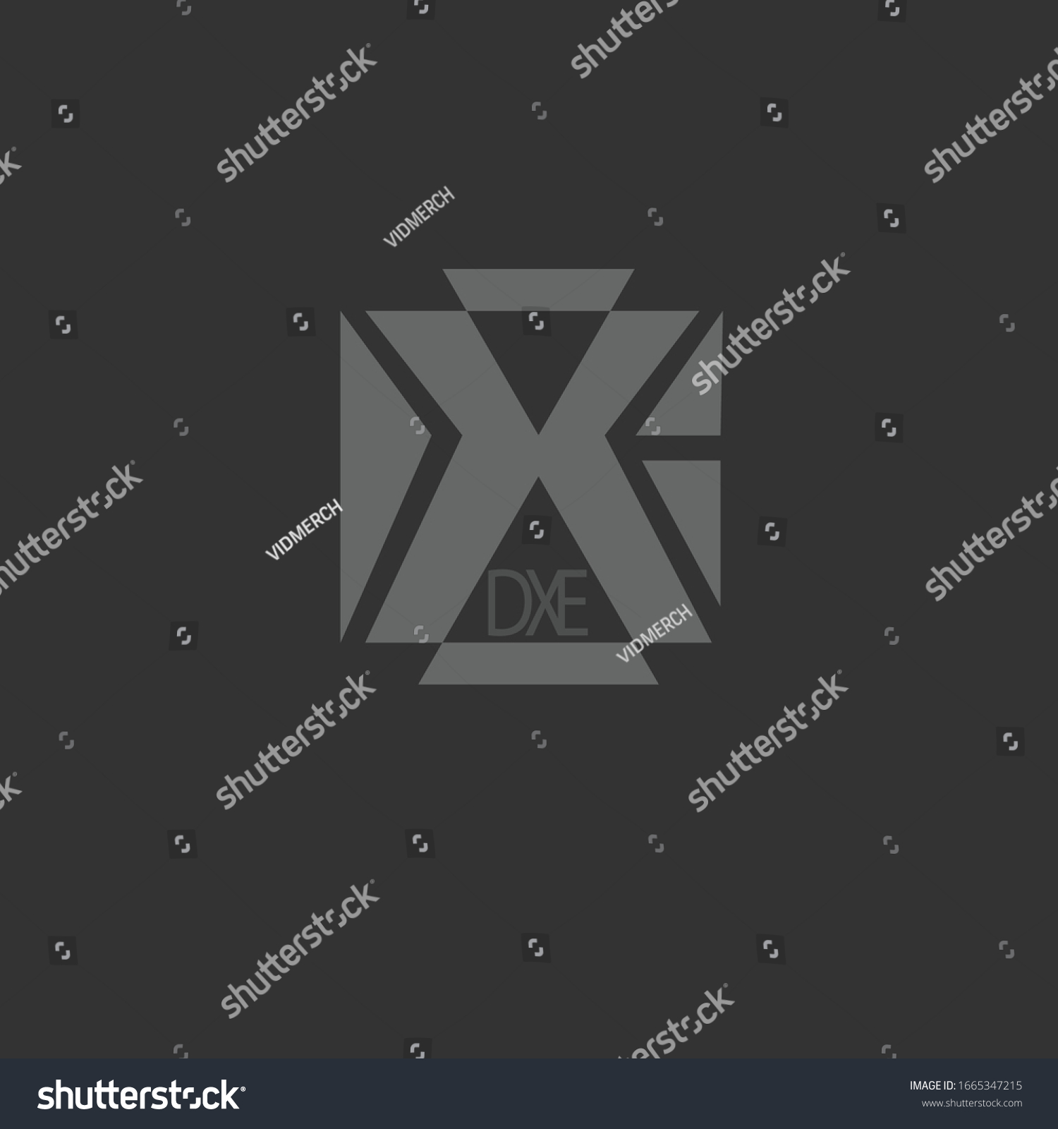 Square Logo Icon Formed Into Dxe Stock Vector (Royalty Free) 1665347215