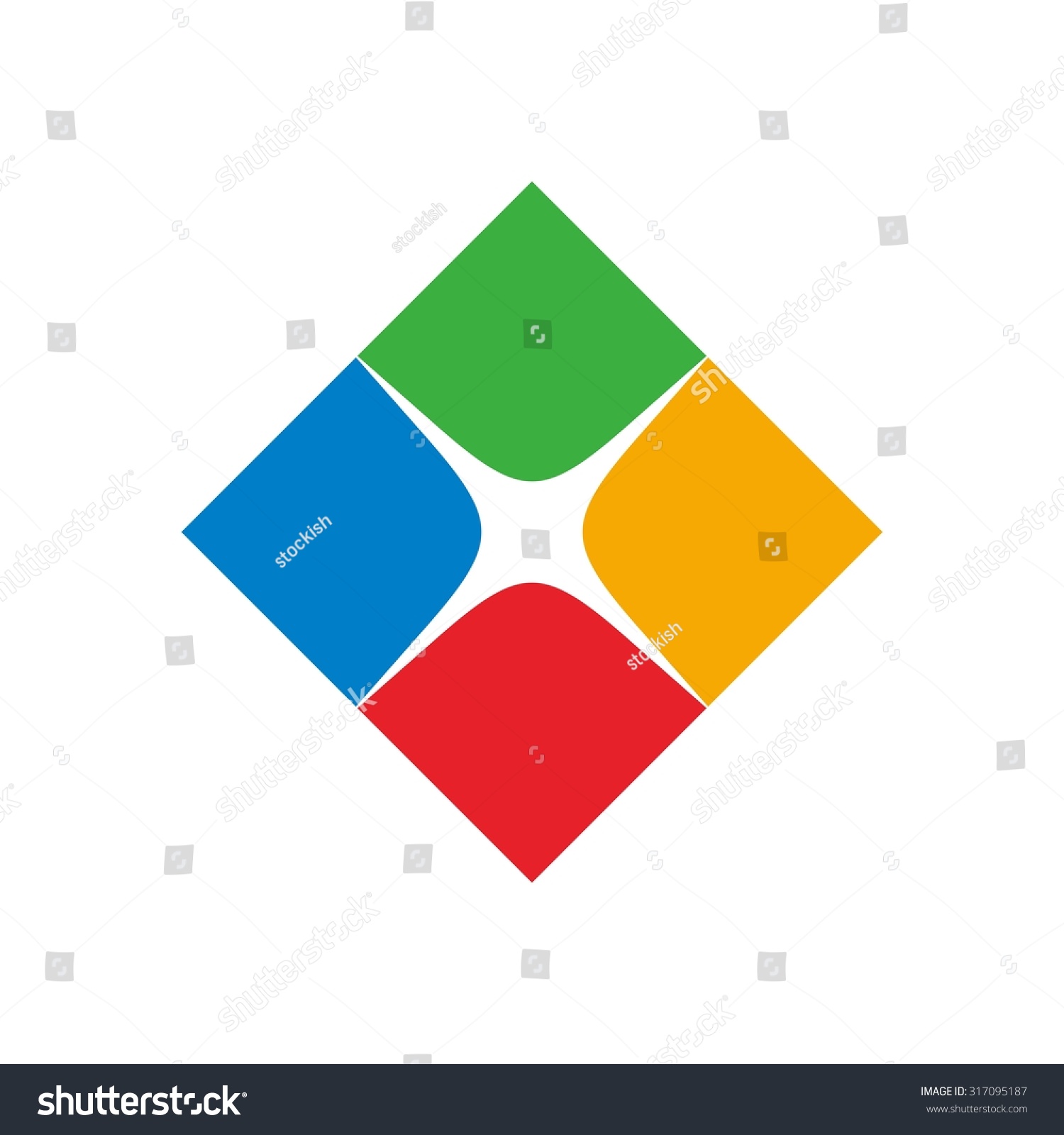 Square Logo Four Color Stock Vector (Royalty Free) 317095187