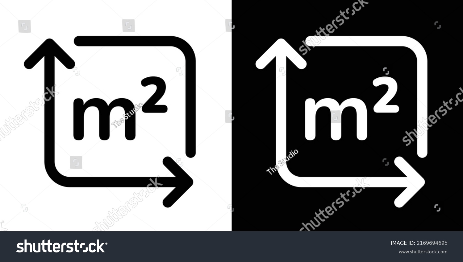 Square Meter M2 Icon Vector Illustration Stock Vector (Royalty Free ...