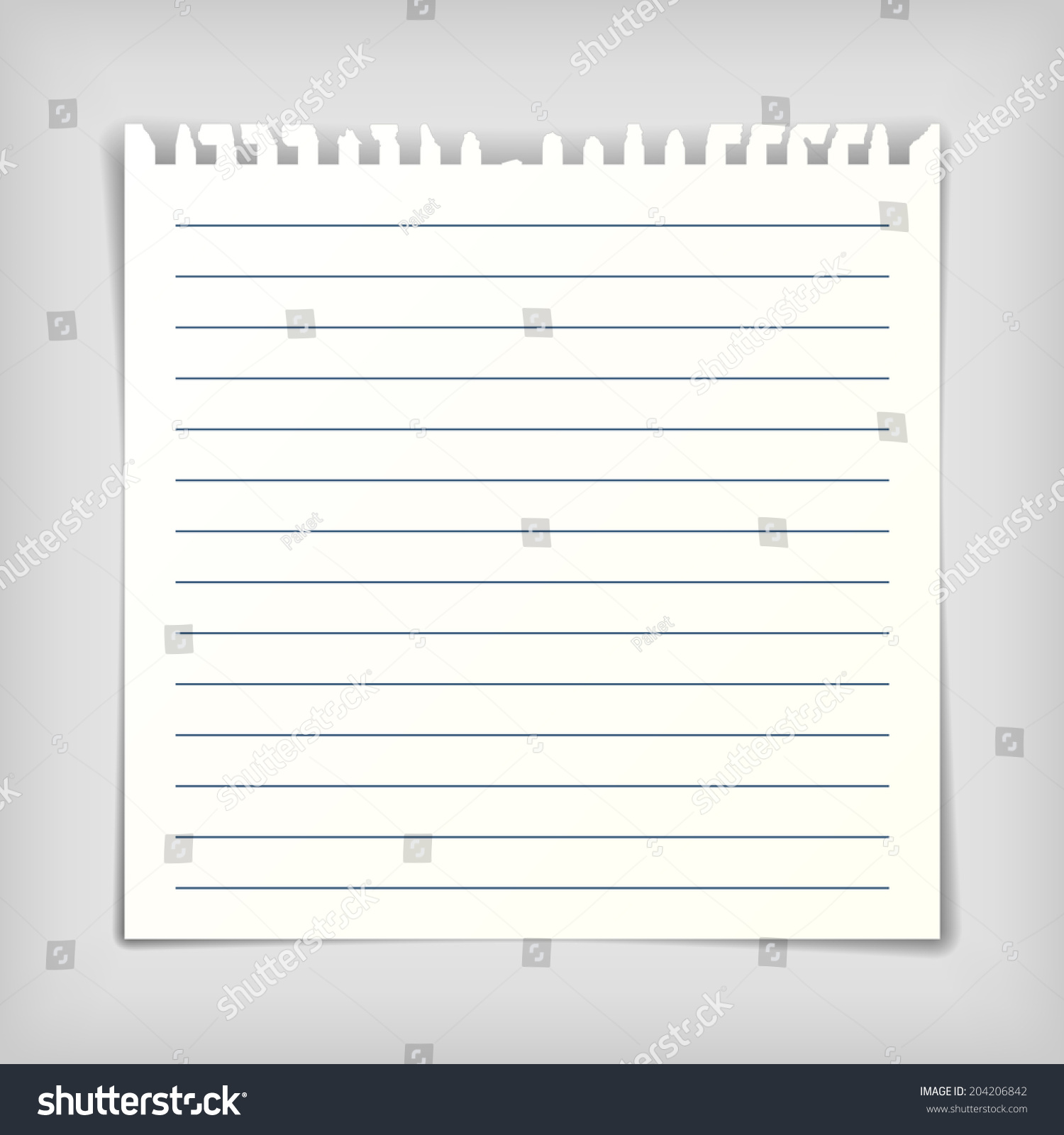 Square Note Paper Sheet Realistic Vector Stock Vector (Royalty Free ...