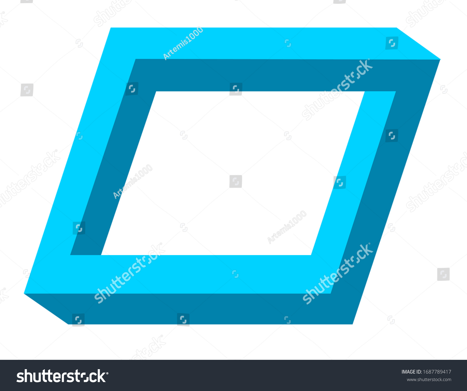 Square Optical Illusion Graphic Vector Quality Stock Vector (Royalty ...