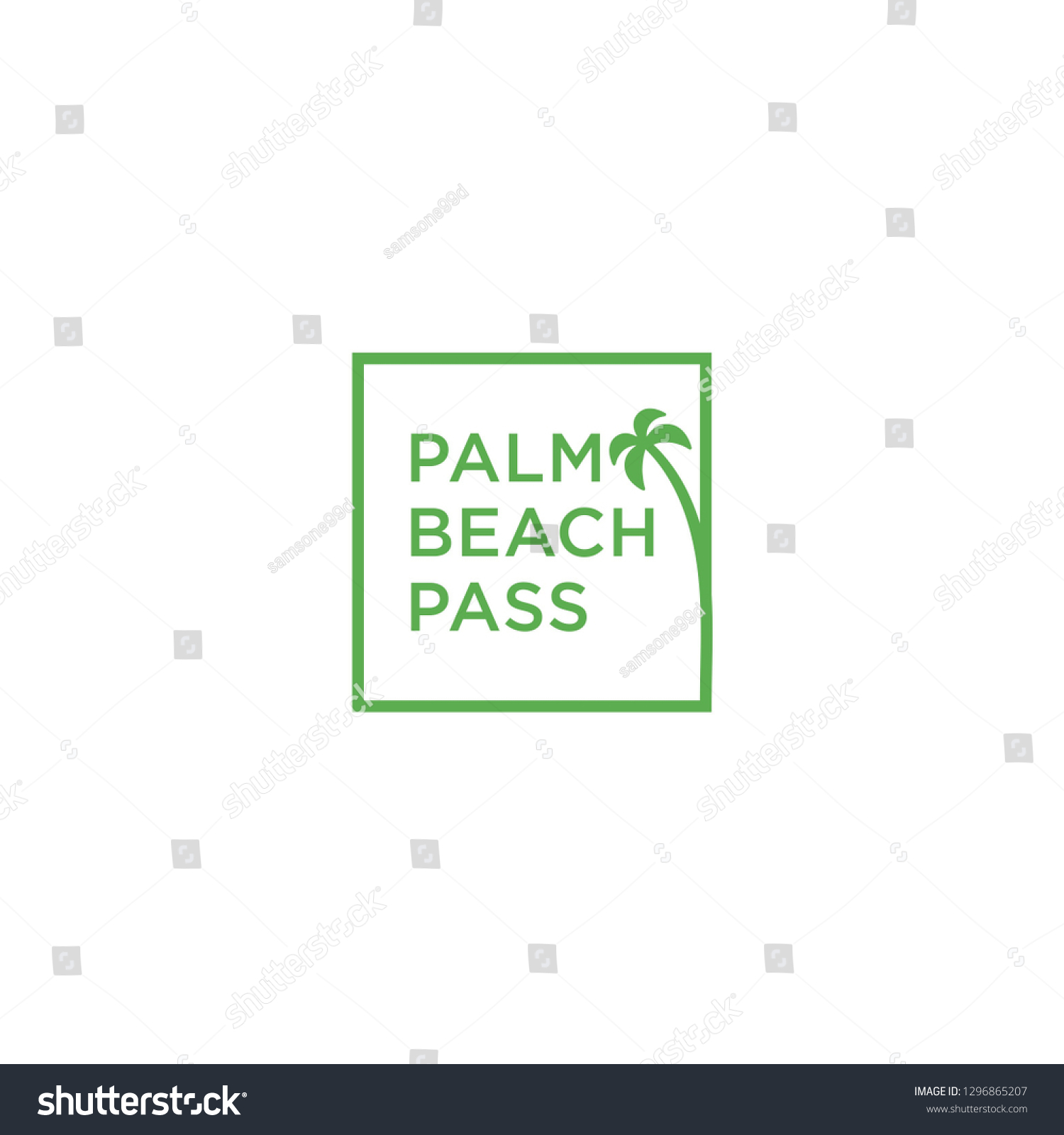 Square Palm Logo Design Inspiration Vector Stock Vector (Royalty Free ...