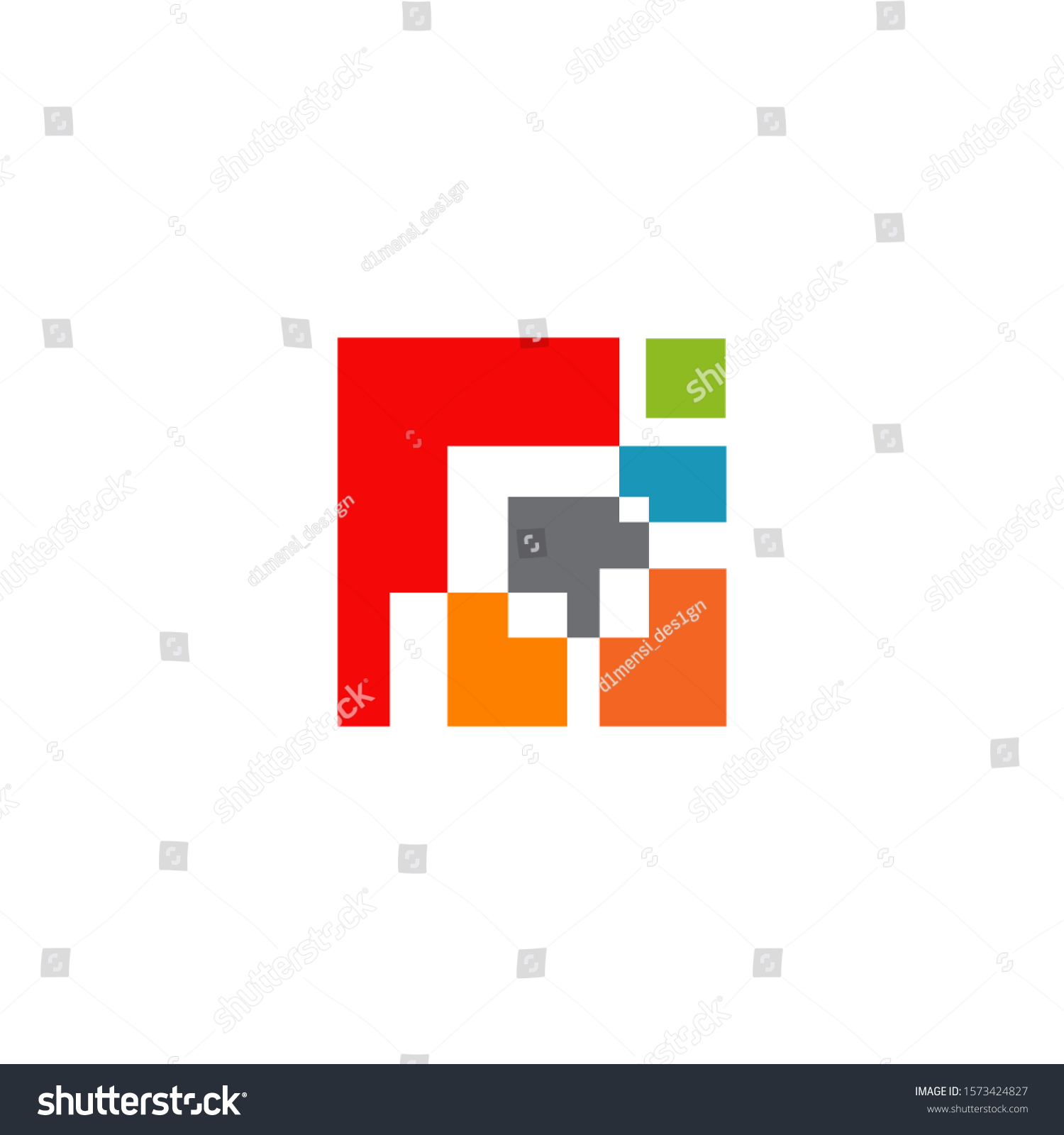 Square Shape Icon Logo Design Inspiration Stock Vector (Royalty Free ...