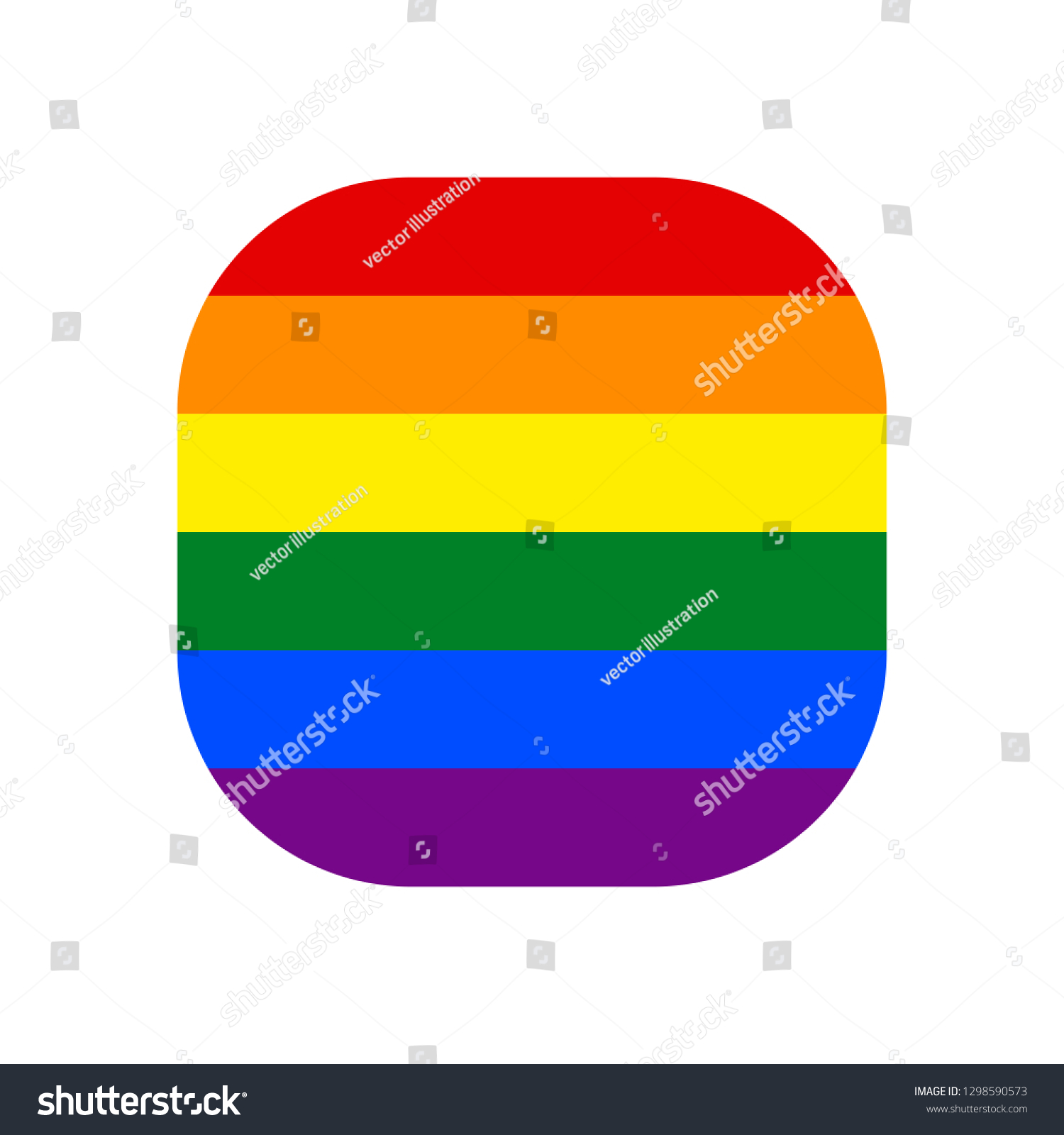 Square Shape Lgbt Rainbow Pride Flag Stock Vector Royalty Free
