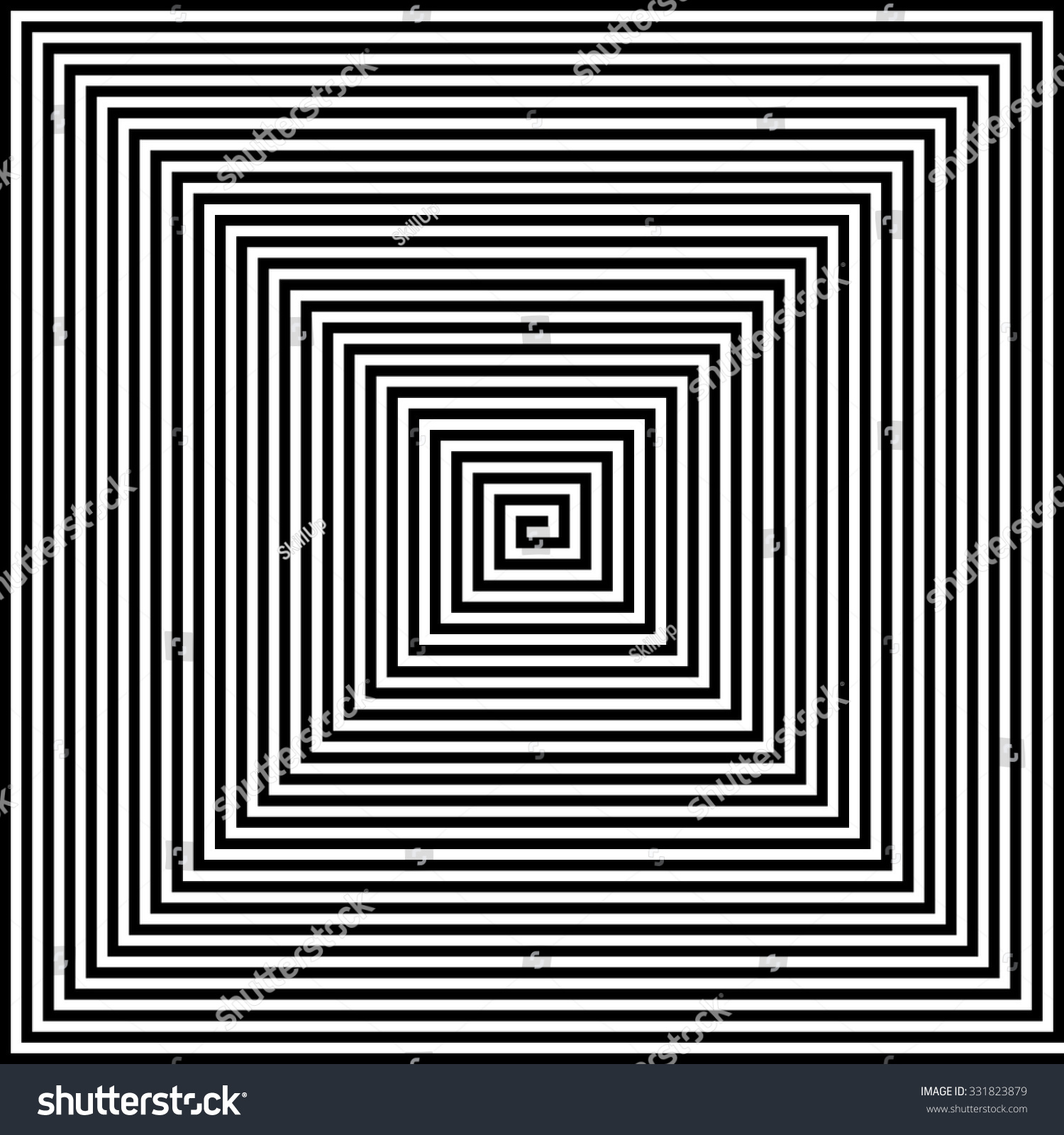 Square Spiral Vector Illustration Stock Vector (Royalty Free) 331823879
