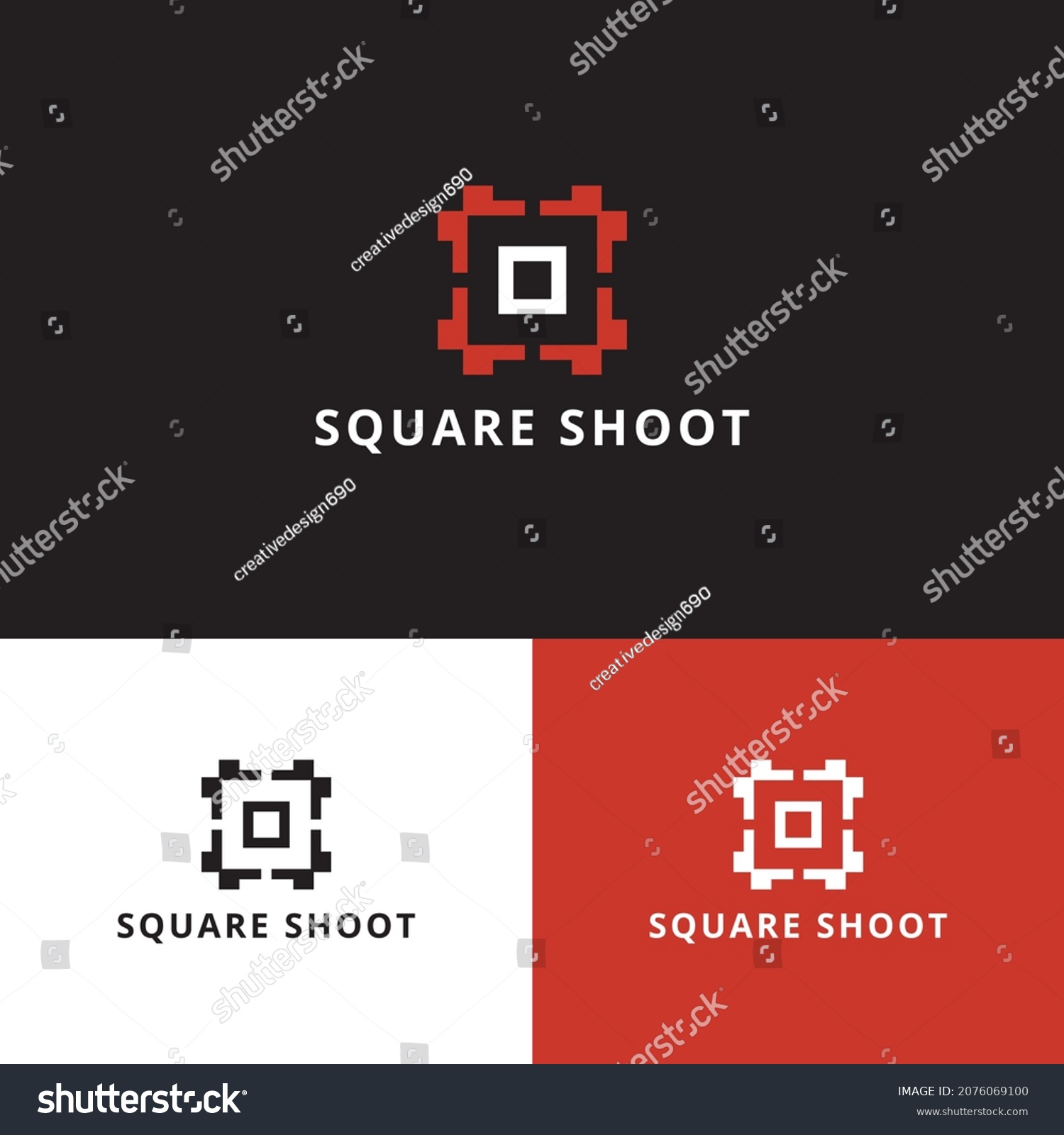 Square Target Symbol Logo Design Stock Vector (Royalty Free) 2076069100