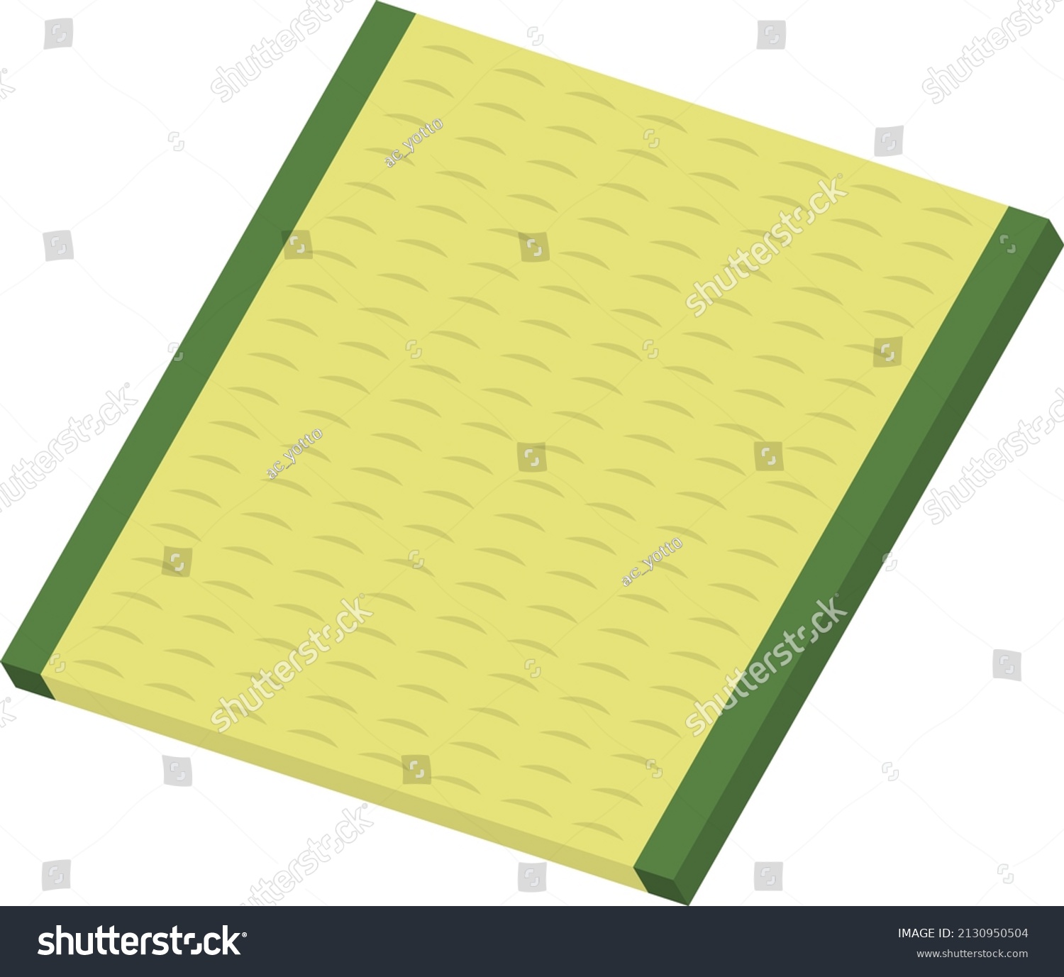 Square Tatami Mat Isolated Vector Illustration Stock Vector (Royalty ...