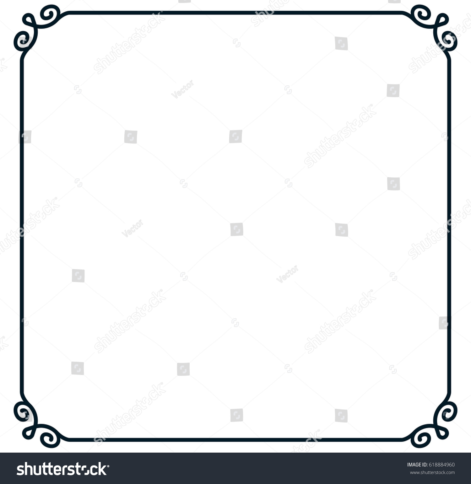 Square Tile Frame Border Line Vector Stock Vector (Royalty Free ...