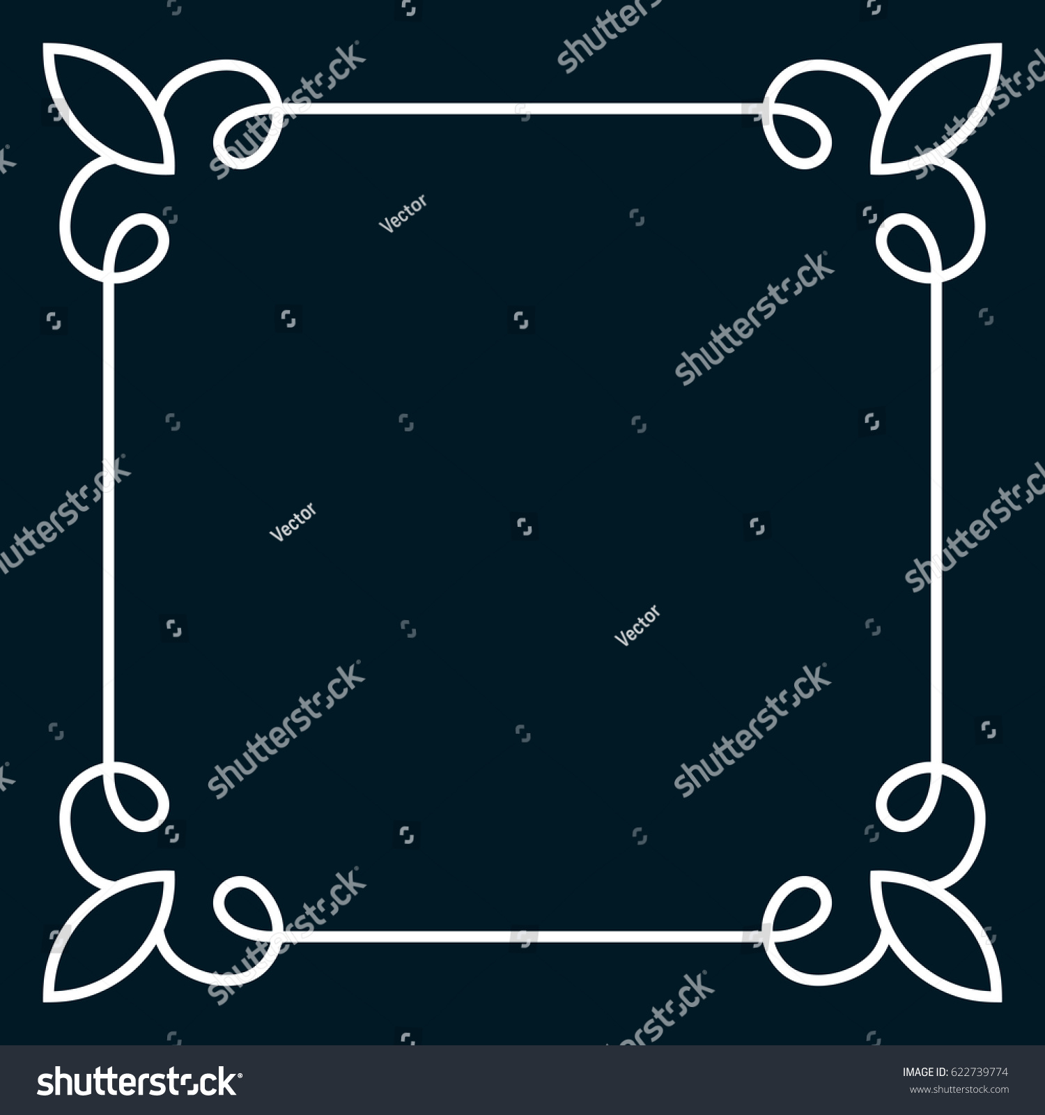 Square Tile Frame Border Line Vector: เวกเตอร์สต็อก (ปลอดค่าลิขสิทธิ์ ...