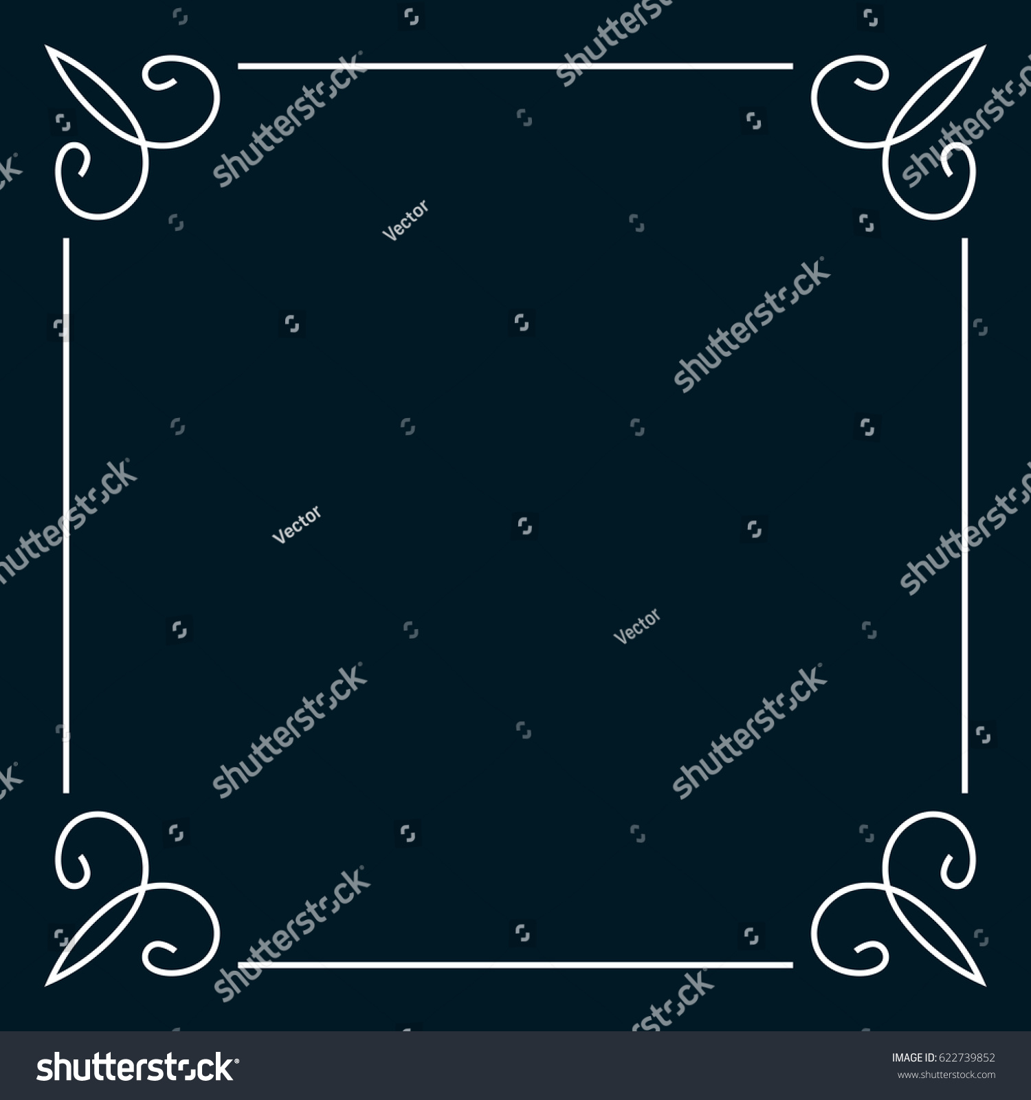 Square Tile Frame Border Line Vector: vector de stock (libre de ...