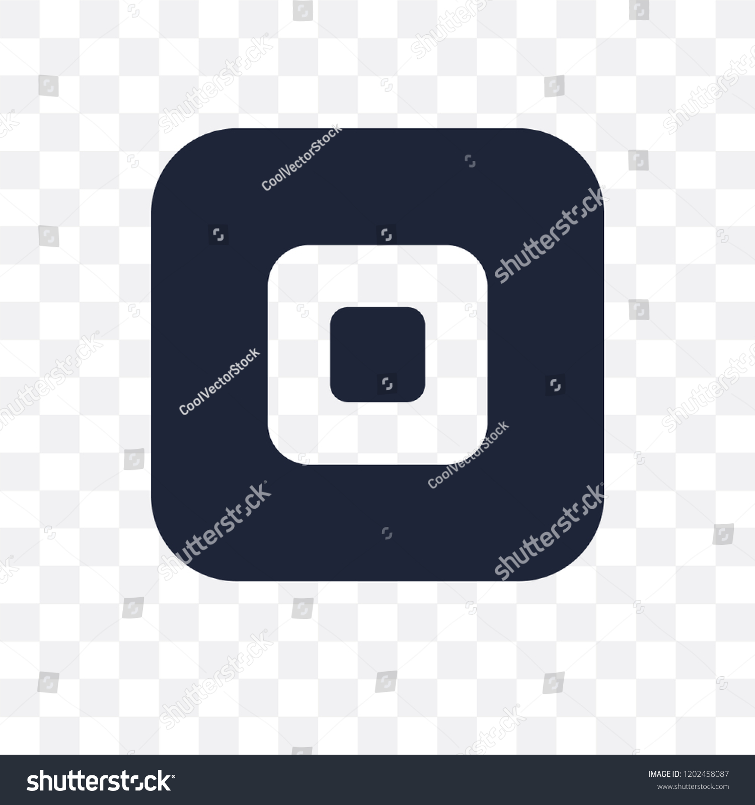 Square Transparent Icon Square Symbol Design: vector de stock (libre de ...