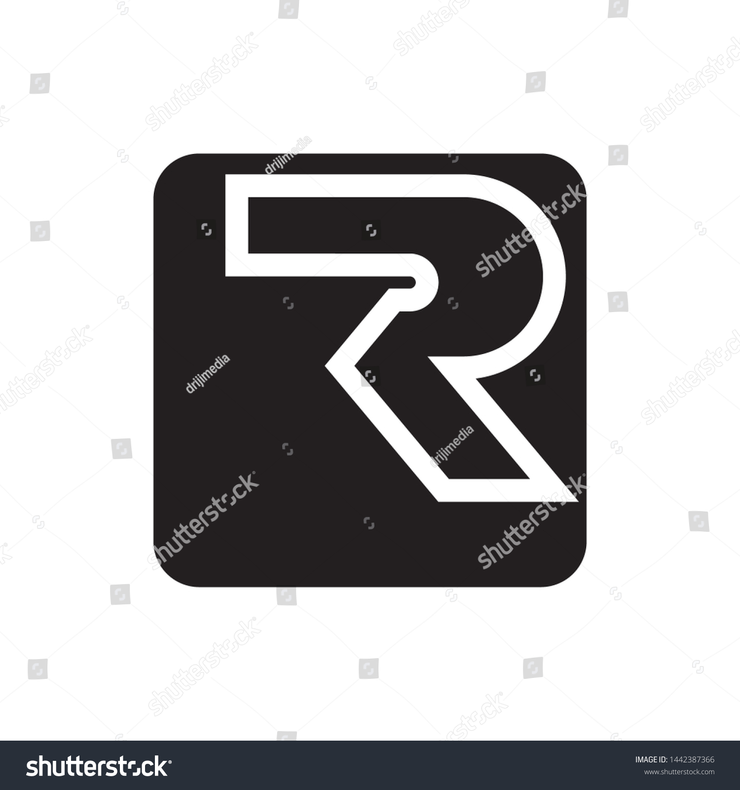 Square Letter R Logo Design Vector Stock Vector (Royalty Free ...