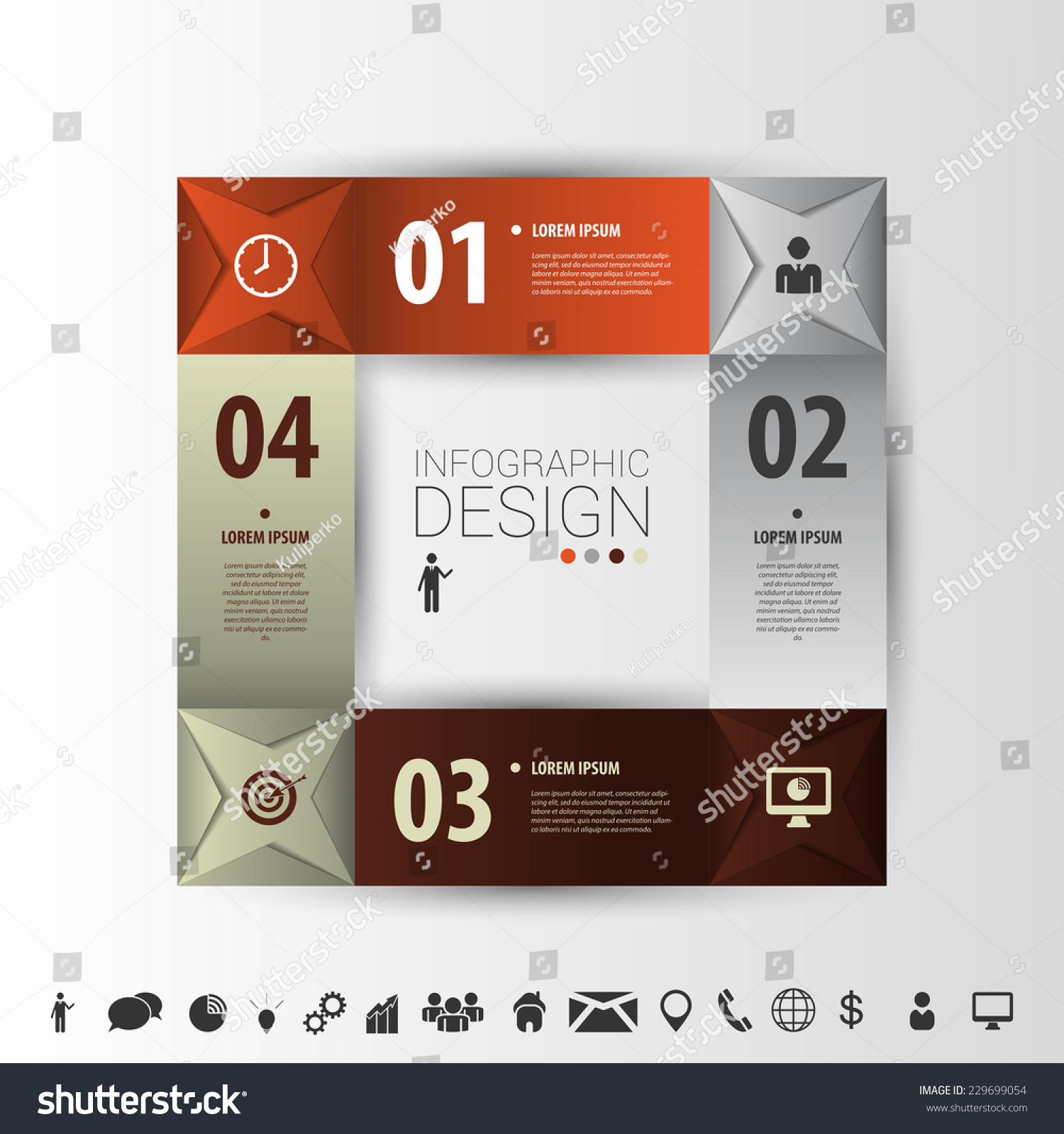 Squares Infographic Design Vector Template Stock Vector (Royalty Free ...