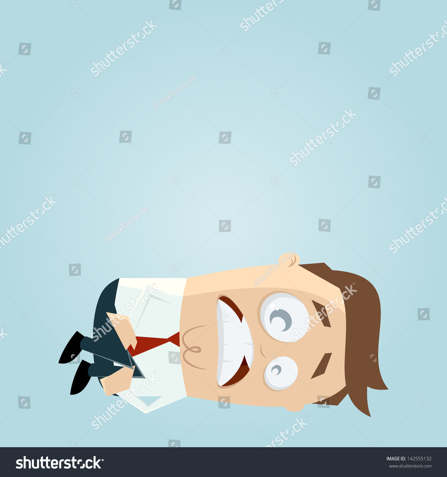 Squatting Cartoon Man Stock Vector (Royalty Free) 142555132 | Shutterstock