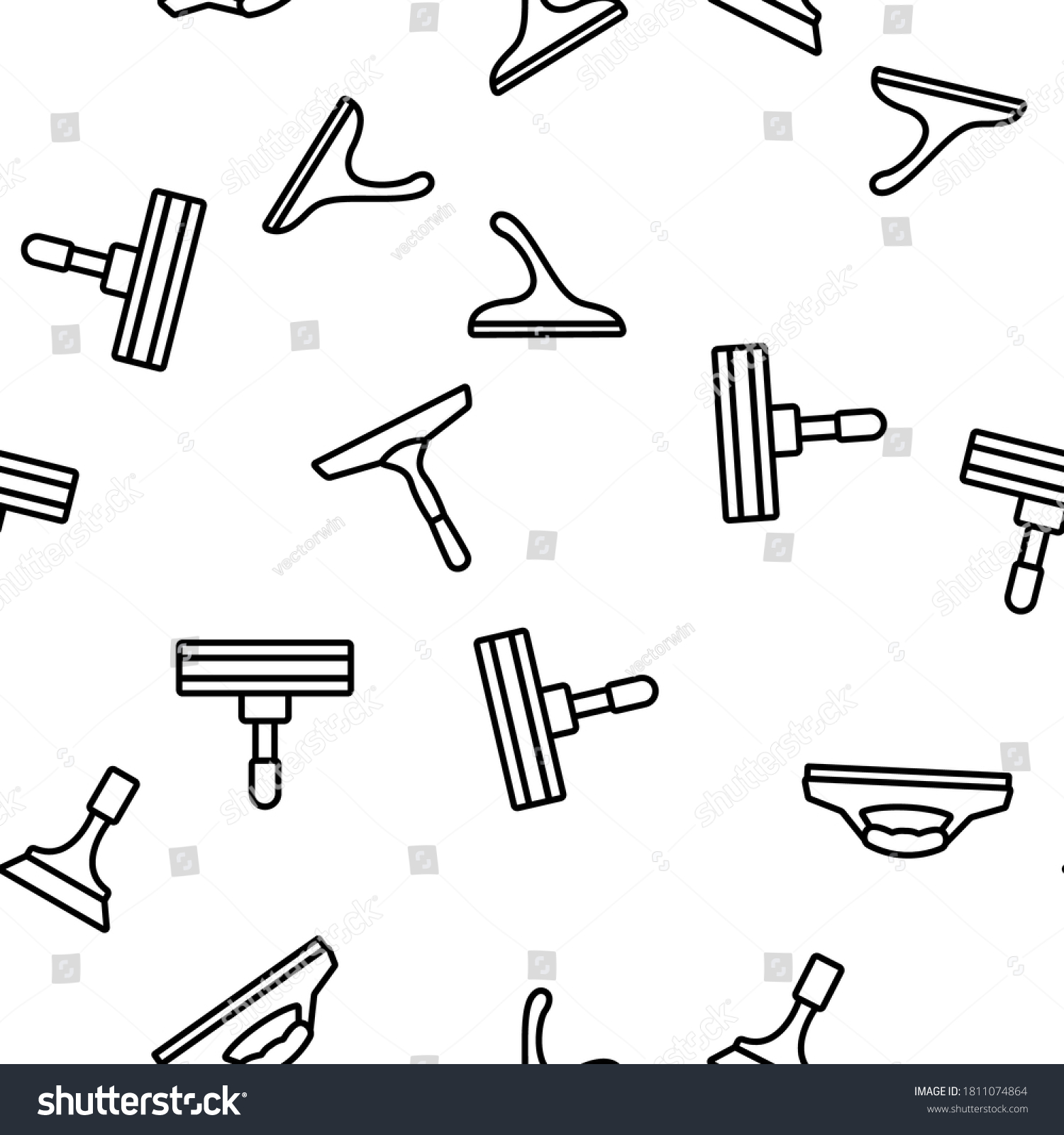 Squeegee Cleaning Window Vector Seamless Pattern Stock Vector (Royalty ...