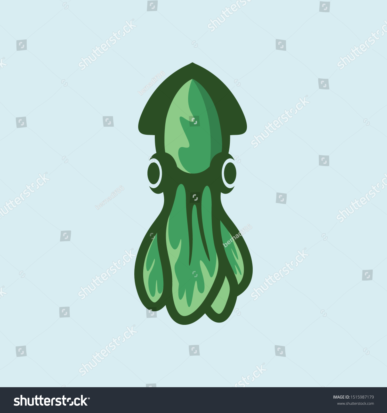 Squid Logo Vector Design Line Art Stock Vector (Royalty Free ...