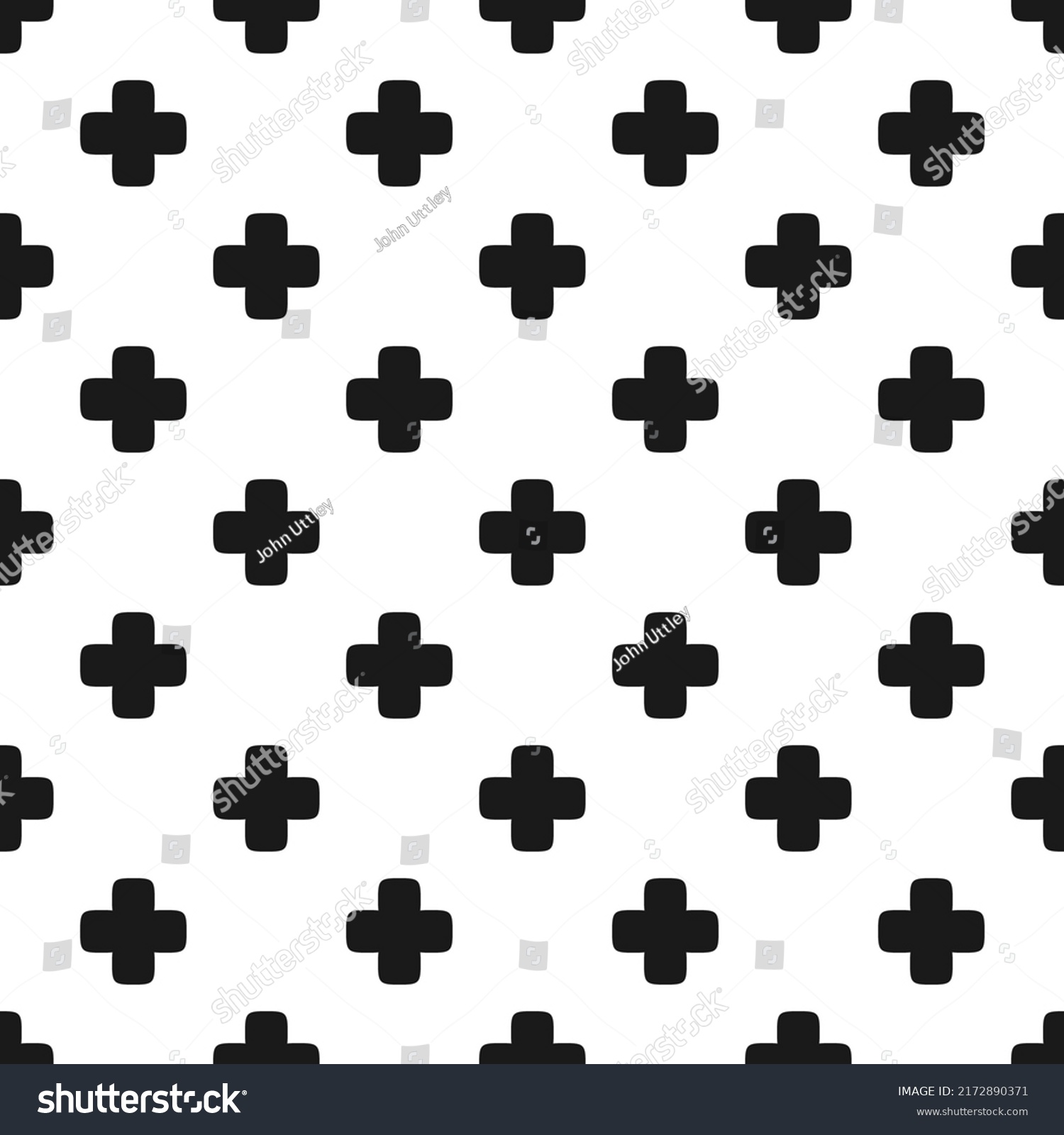 Squircle Cross Rounded Square Silhouette Pattern Stock Vector (Royalty ...