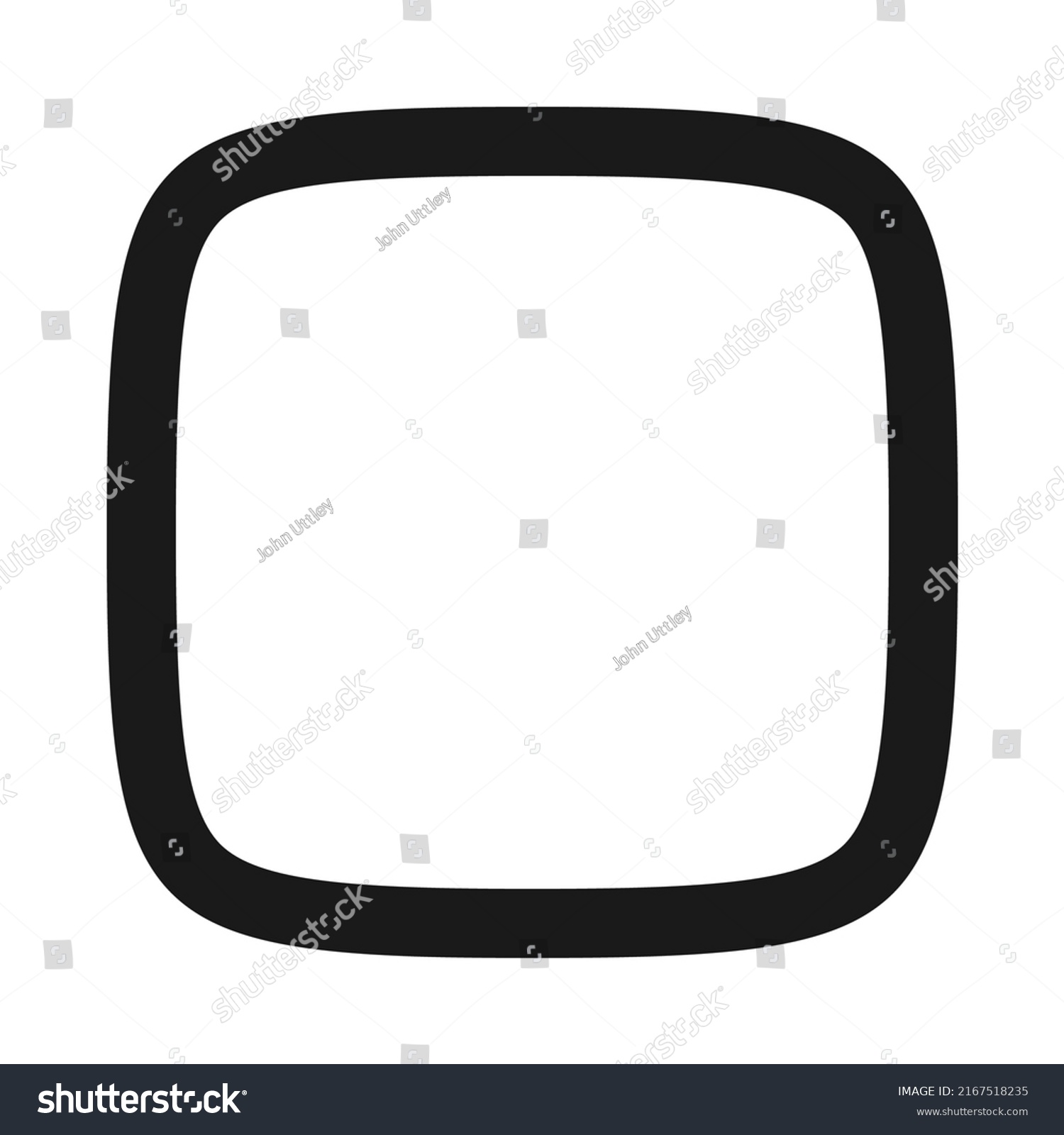 Squircle Stroke Rounded Square Shape Icon Stock Vector (Royalty Free ...
