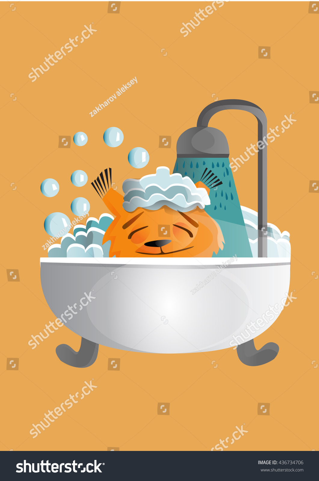 Squirrel Bath Stock Vector Royalty Free 436734706 Shutterstock