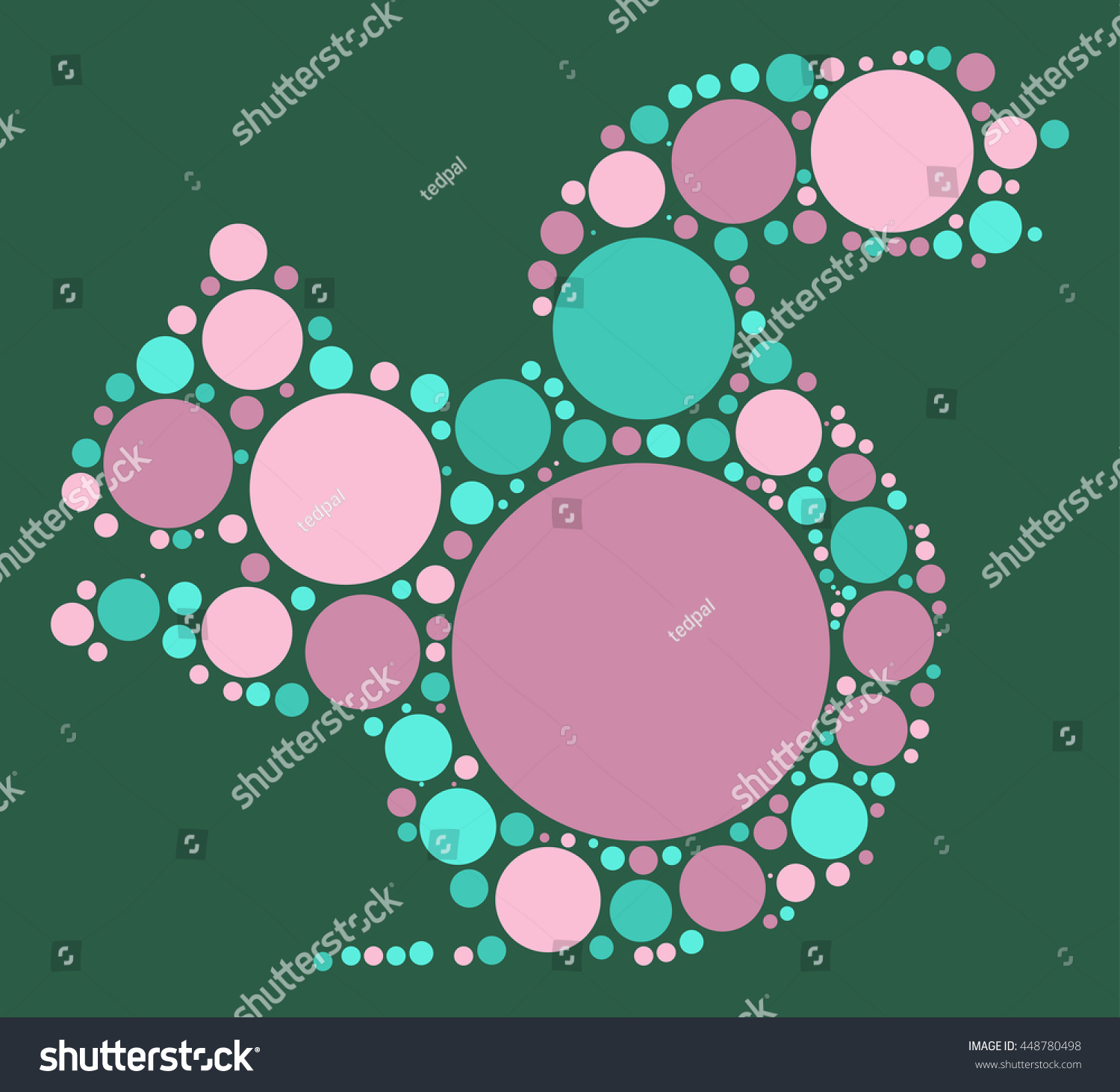 Squirrel Shape Vector Design By Color Stock Vector (Royalty Free ...