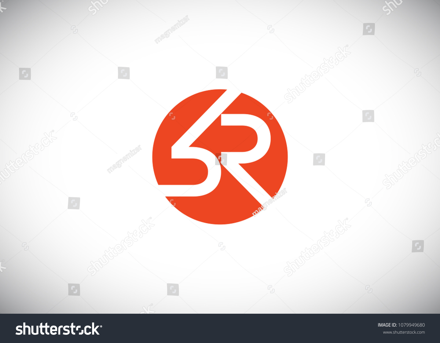 Sr Initial Logo Designs Circle Background Stock Vector (Royalty Free ...