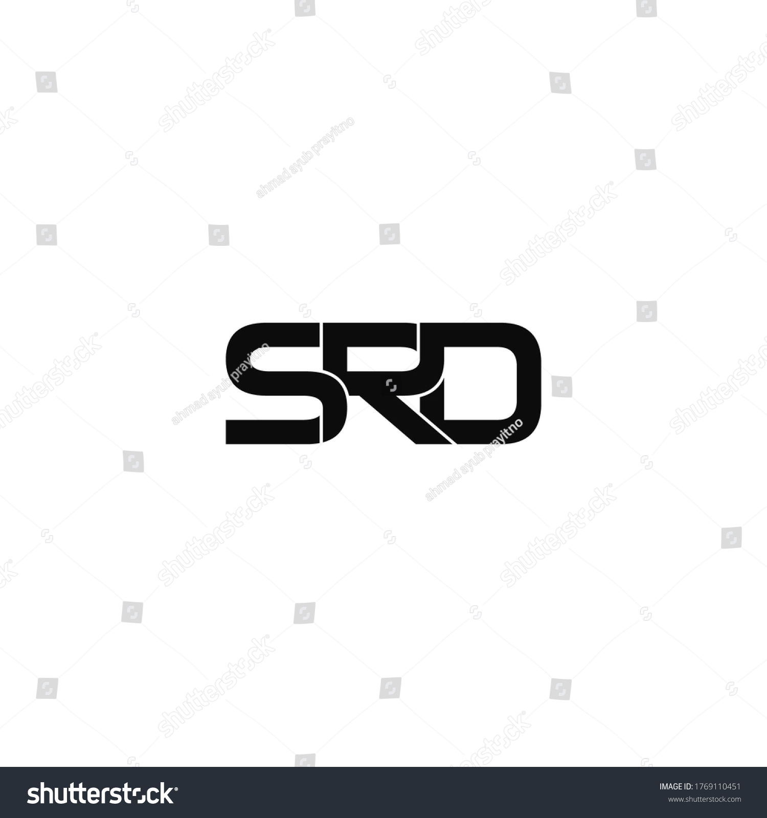 Srd Letter Original Monogram Logo Design Stock Vector (Royalty Free ...