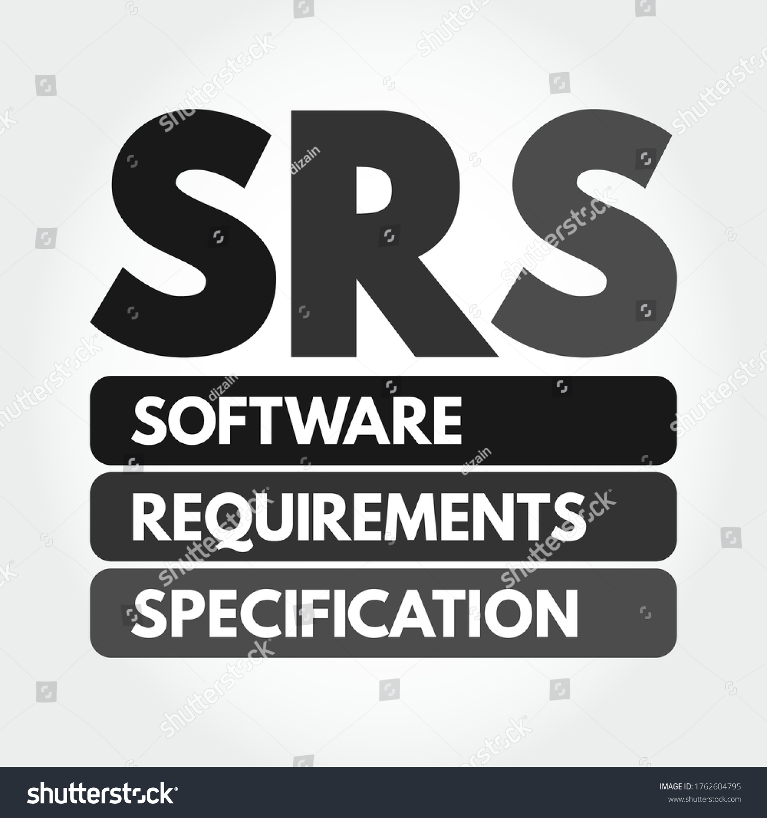 Stock vektor „Srs Software Requirements Specification Acronym ...