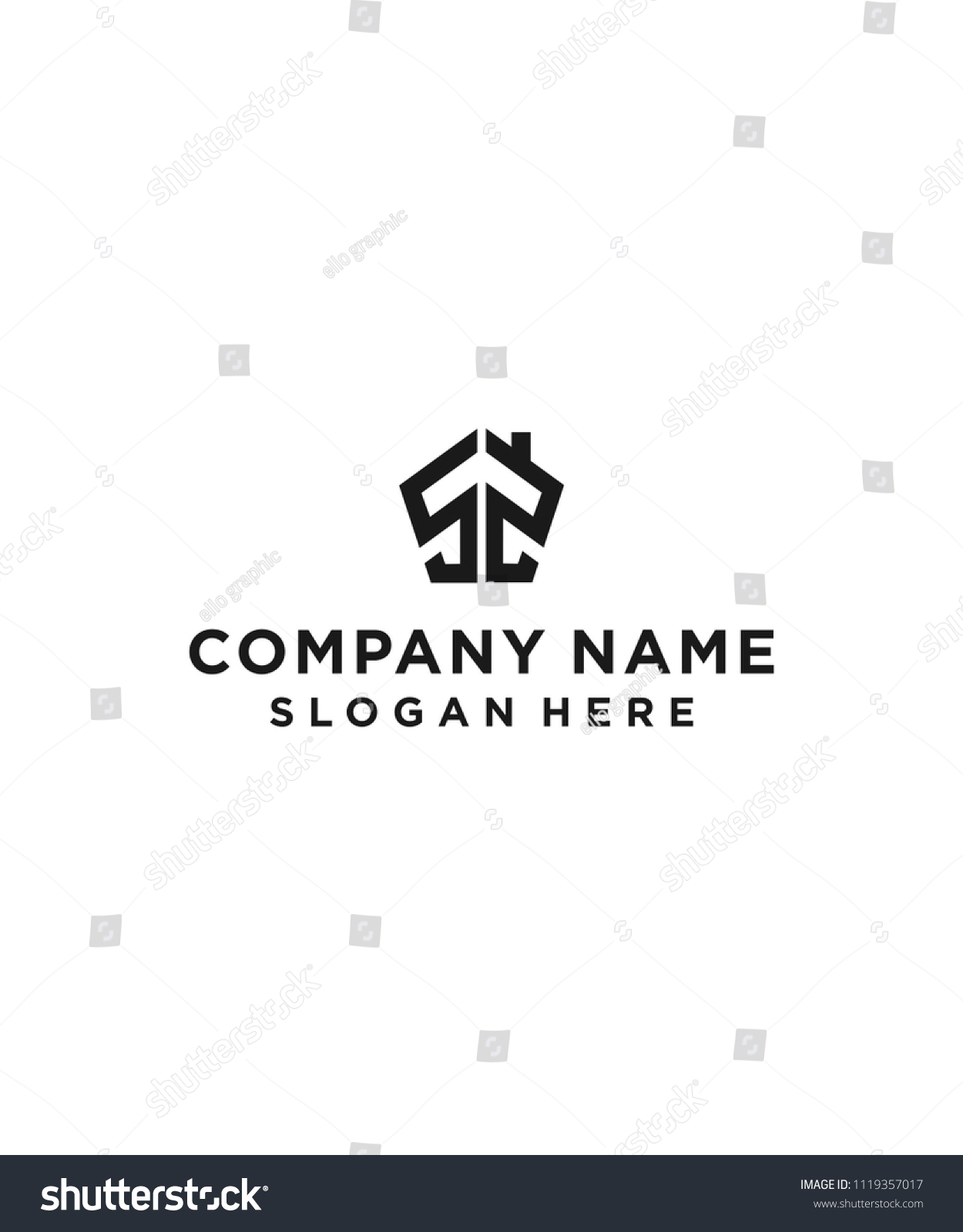 Ss Home Logo Stock Vector (Royalty Free) 1119357017