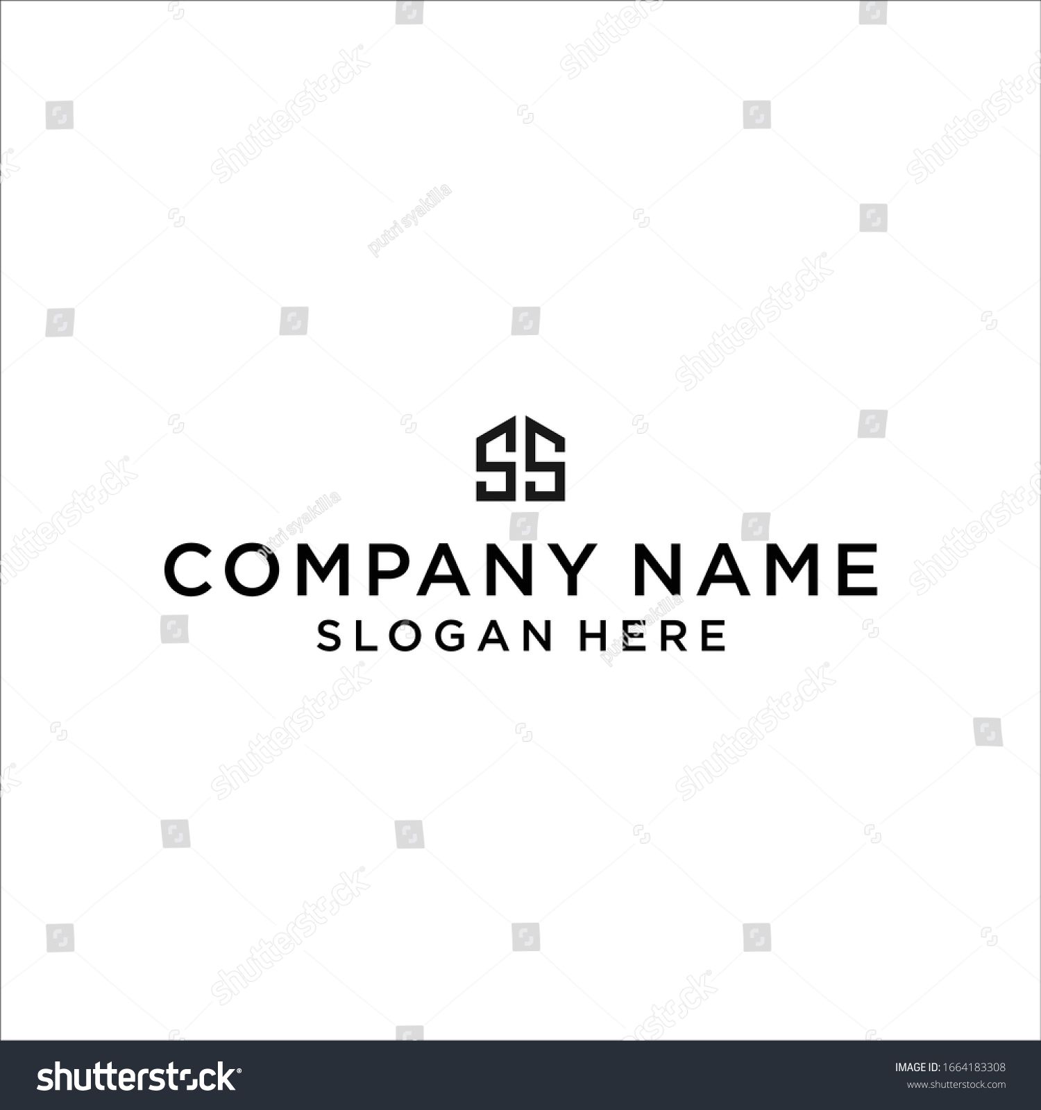 Ss Home Logo Vector Design Icon Stock Vector (Royalty Free) 1664183308 ...