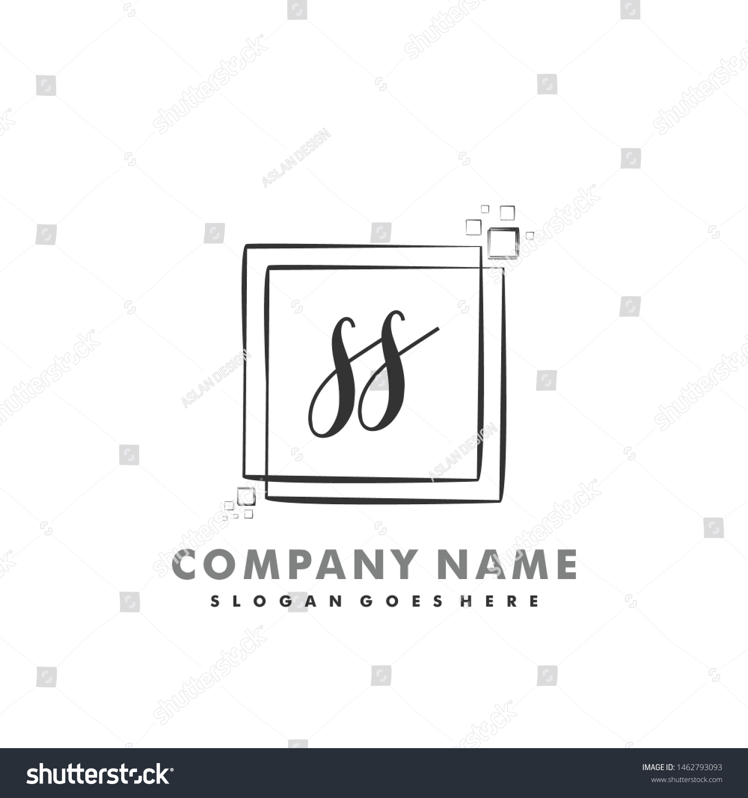 Ss Initial Beauty Monogram Logo Vector: vector de stock (libre de ...