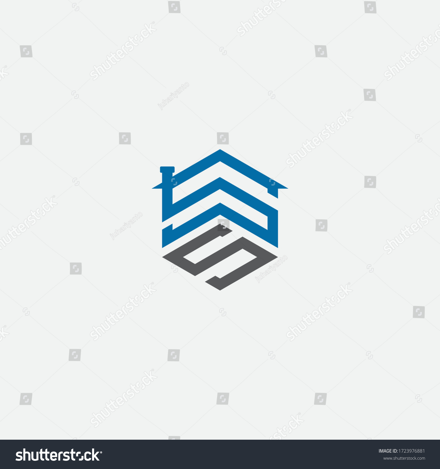 Ss Initial Home Logo Hexagon Vector: เวกเตอร์สต็อก (ปลอดค่าลิขสิทธิ์ ...