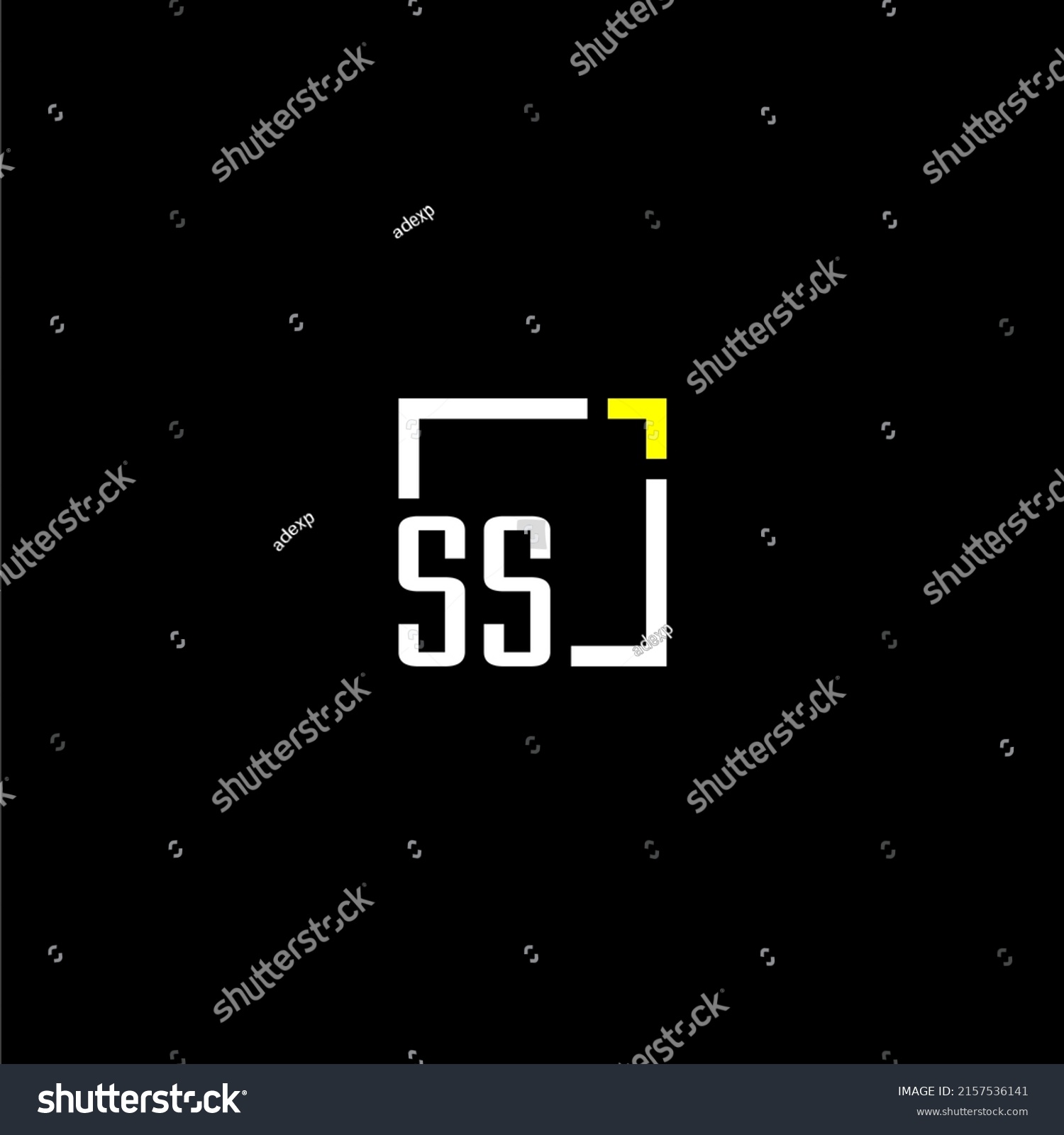 Ss Initial Monogram Logo Square Style Stock Vector (Royalty Free ...