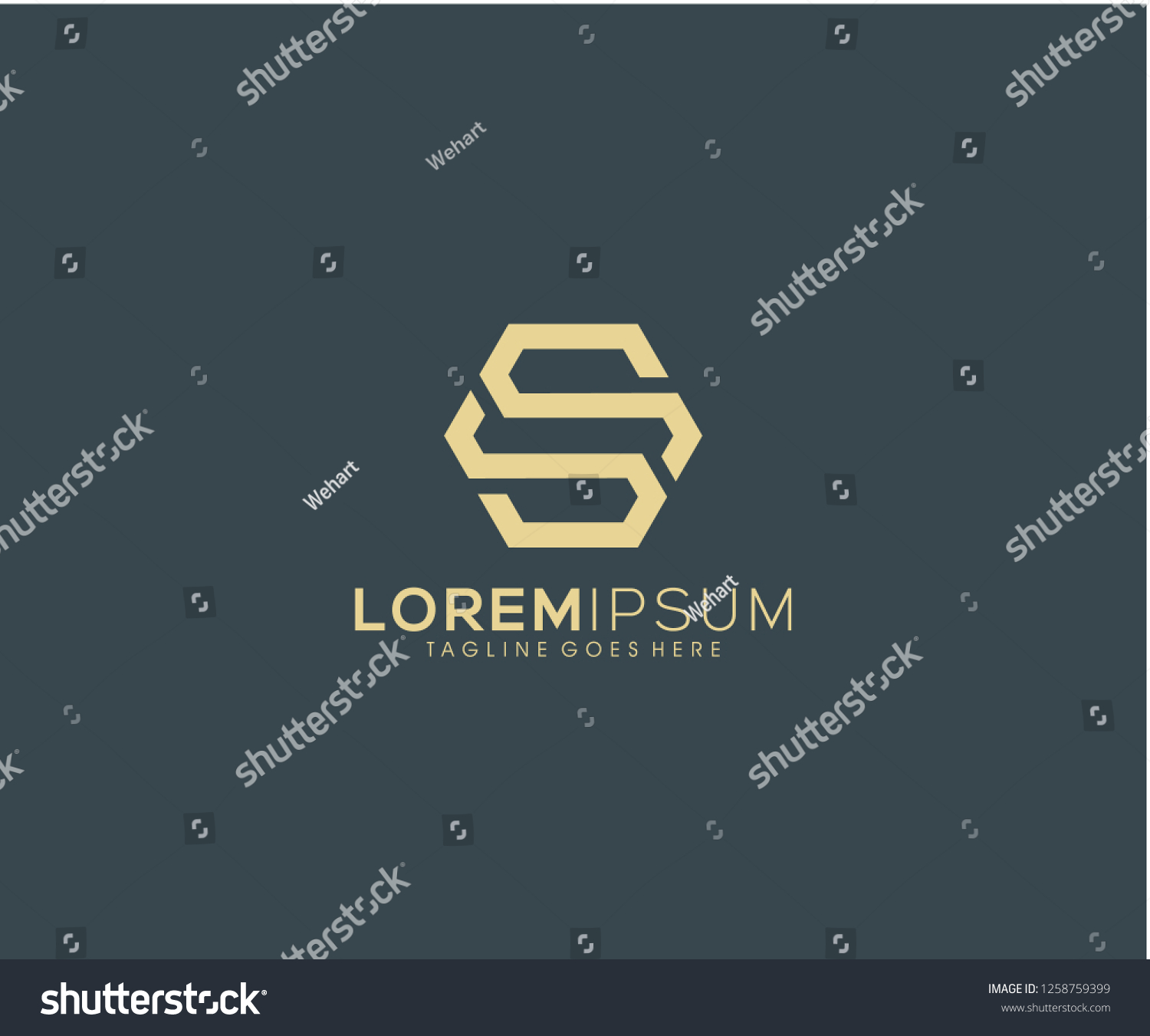 Ss Initial Vector Hexagon Monogram Icon Stock Vector (Royalty Free ...