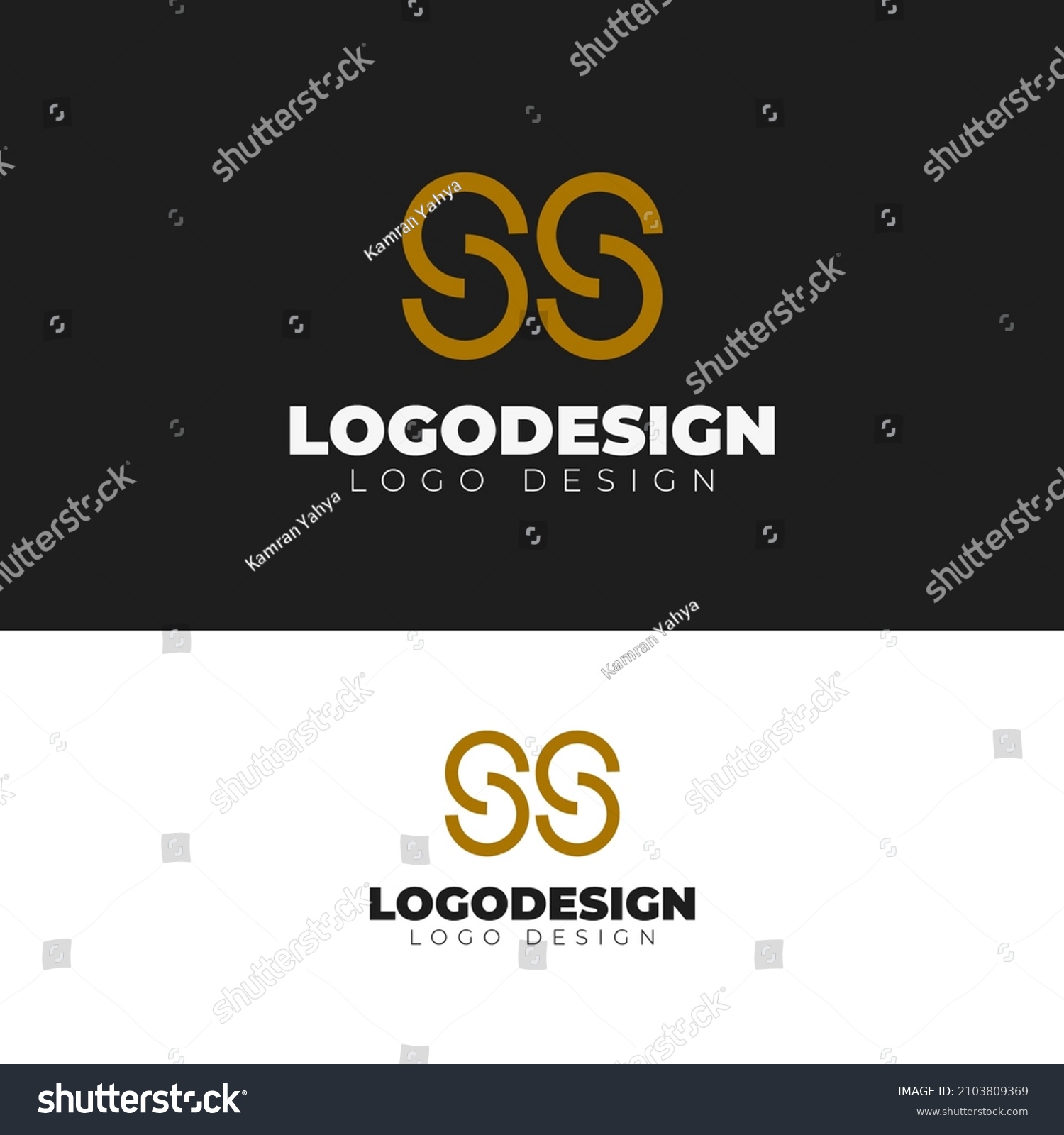 Ss Letter Minimal Logo Design Vector Stock Vector (Royalty Free ...