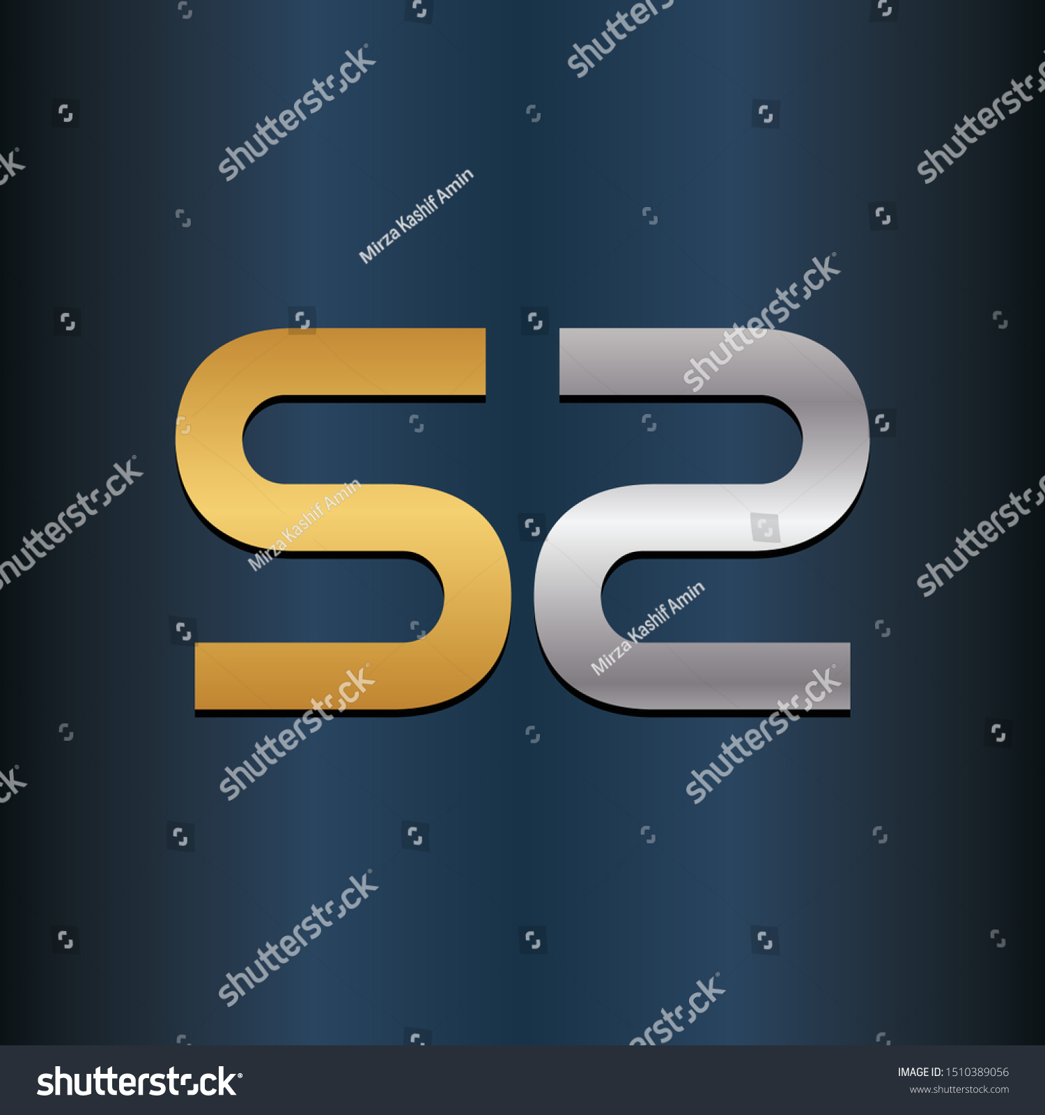 Ss S2 2s Double Letter Initial Stock Vector (Royalty Free) 1510389056