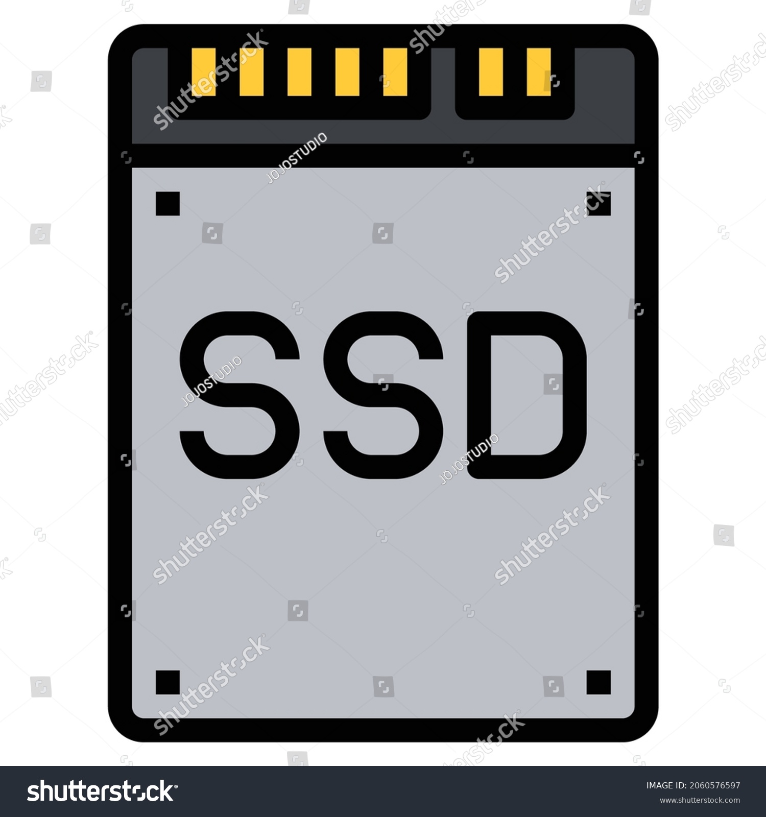 Ssd Line Color Icon Vector Stock Vector (Royalty Free) 2060576597 ...