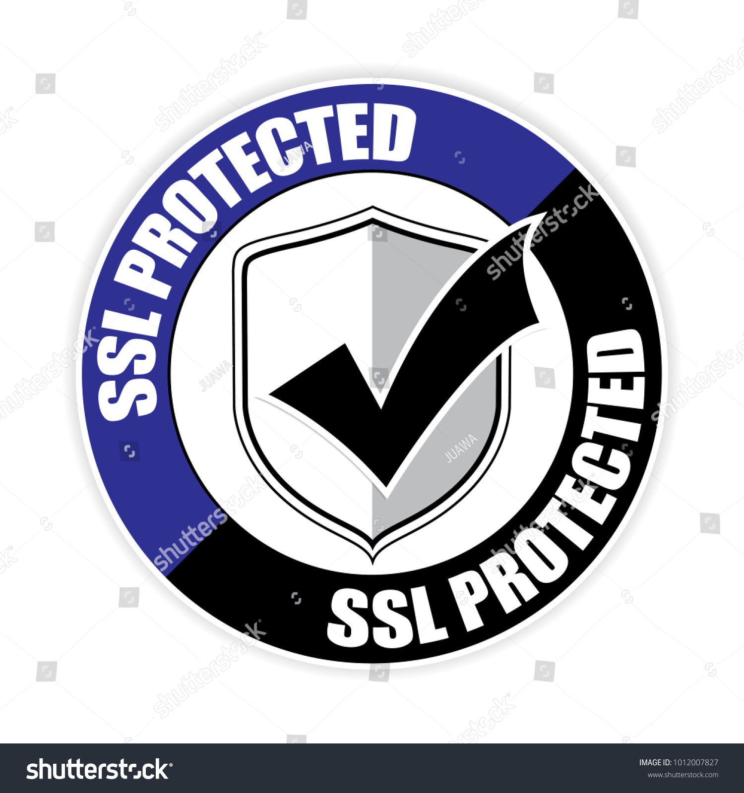 Ssl Protected Stickervector Illustration Stock Vector (Royalty Free ...