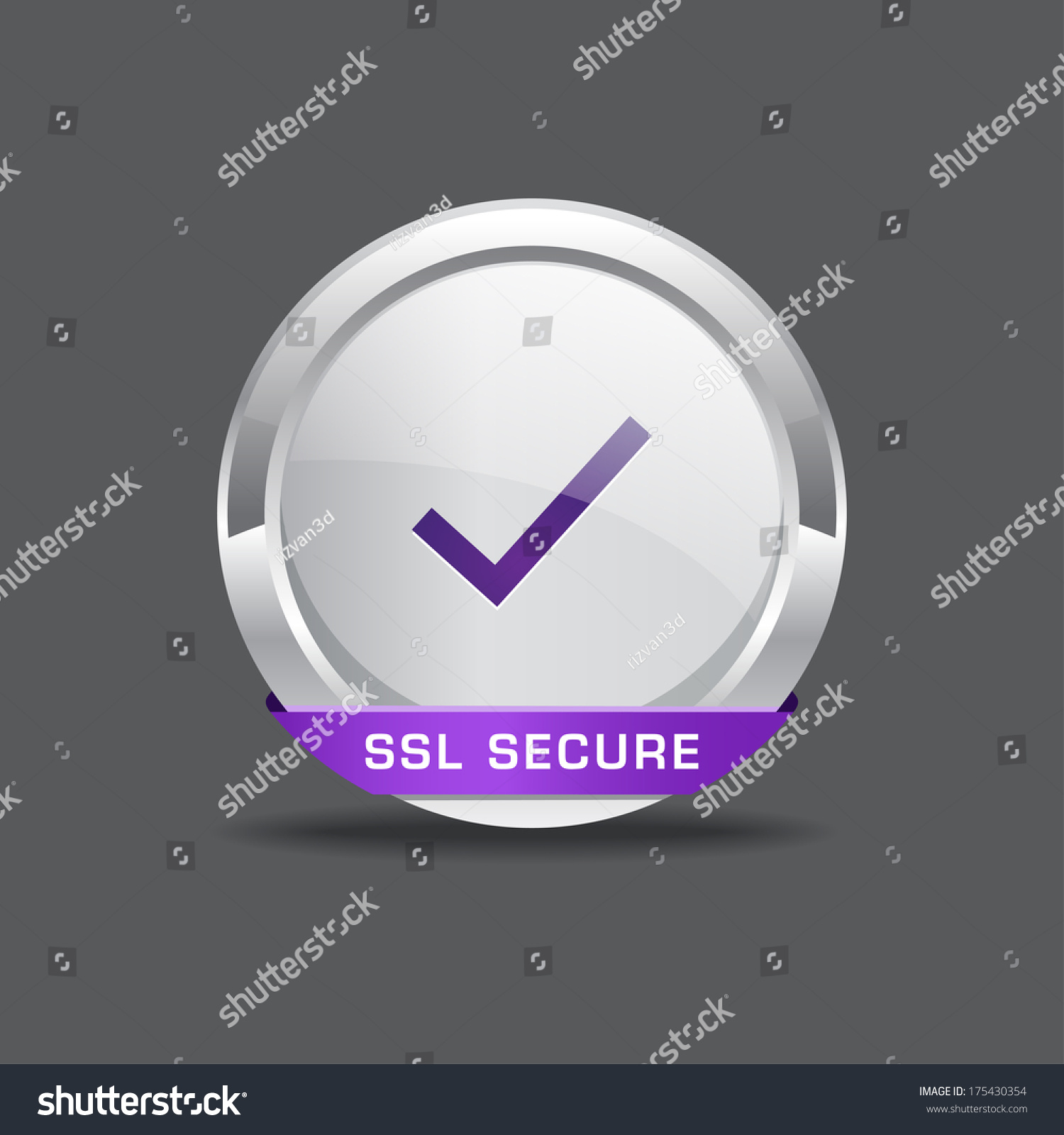 Ssl Protection Secure Round Button Icon Stock Vector (Royalty Free ...