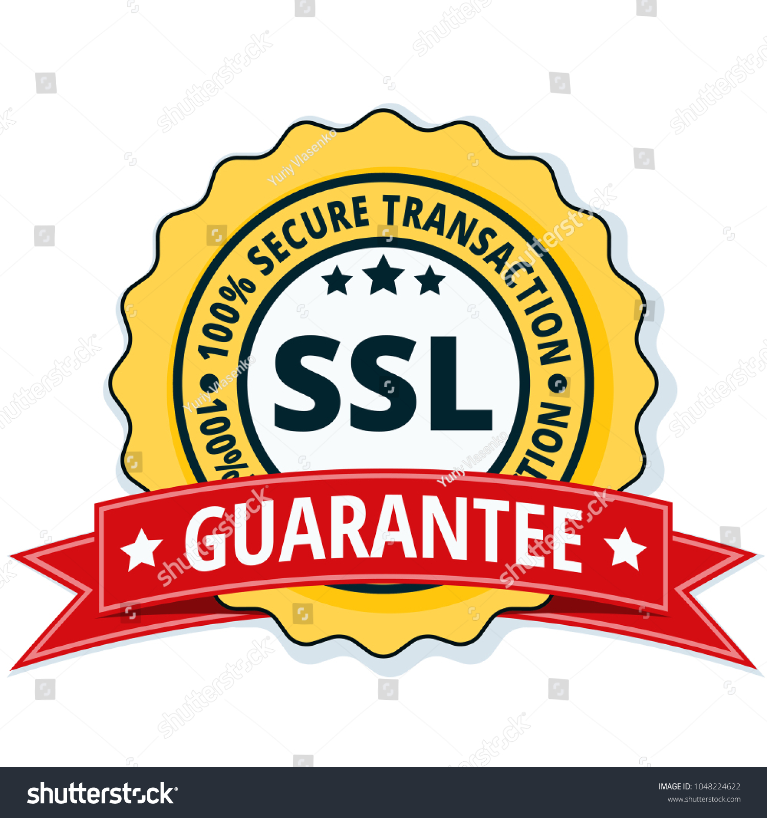 Ssl Secure Label Illustration Stock Vector (Royalty Free) 1048224622 ...