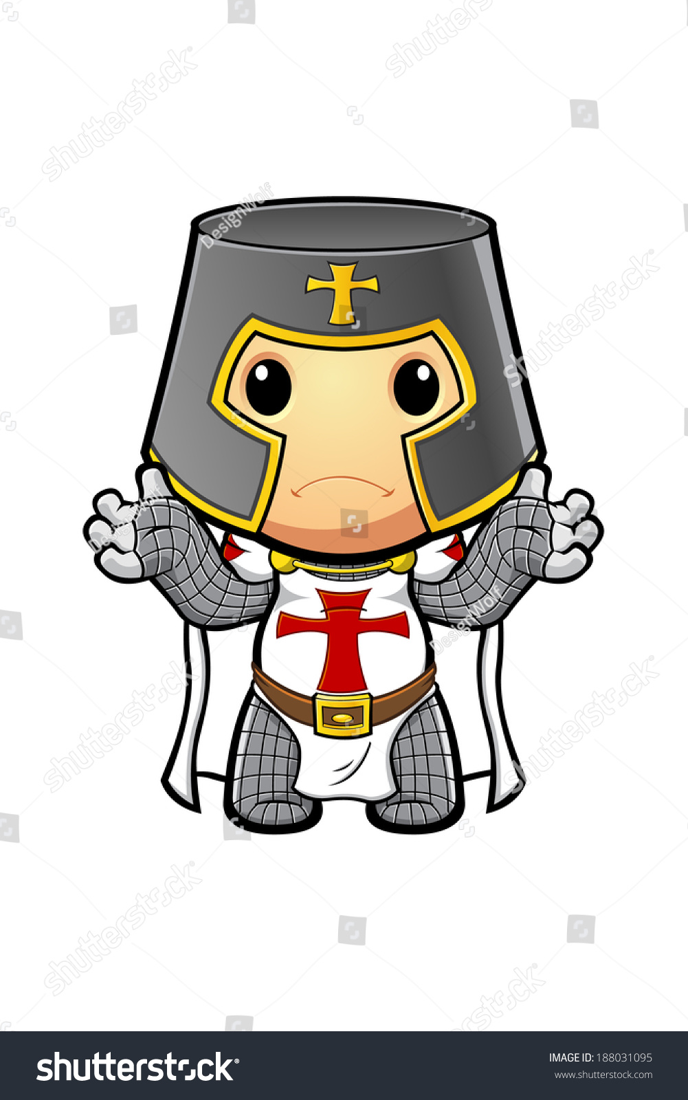 St George Cartoon Knight Stock Vector (Royalty Free) 188031095