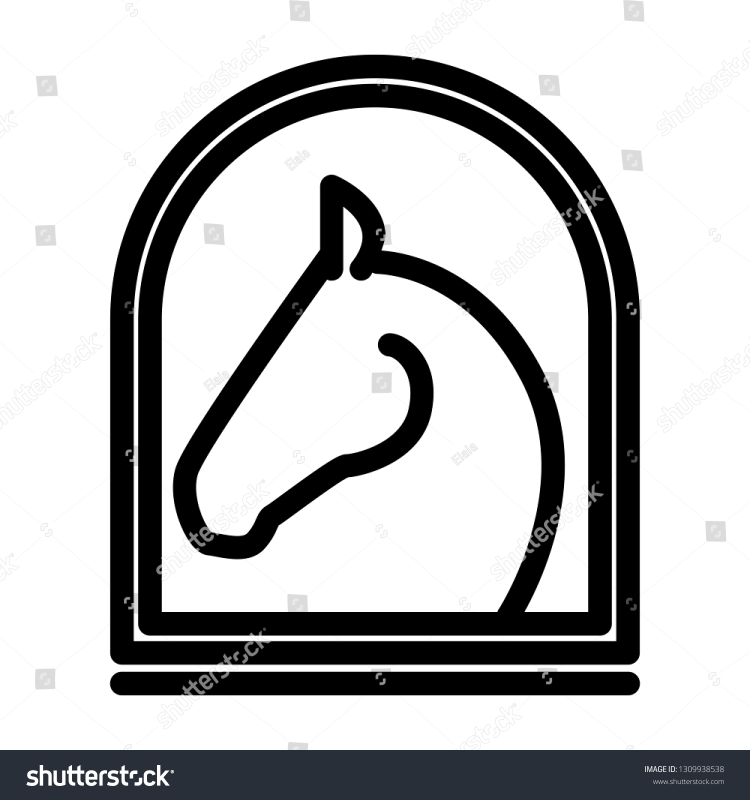Stable Logo Horse Vector Icon Stock Vector (Royalty Free) 1309938538