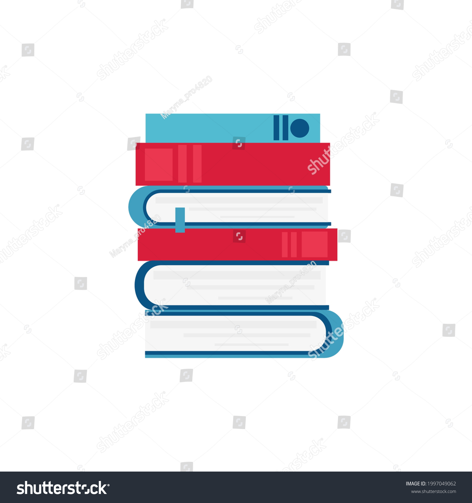 Stack Books Icon Vector Graphics Stock Vector (Royalty Free) 1997049062 ...