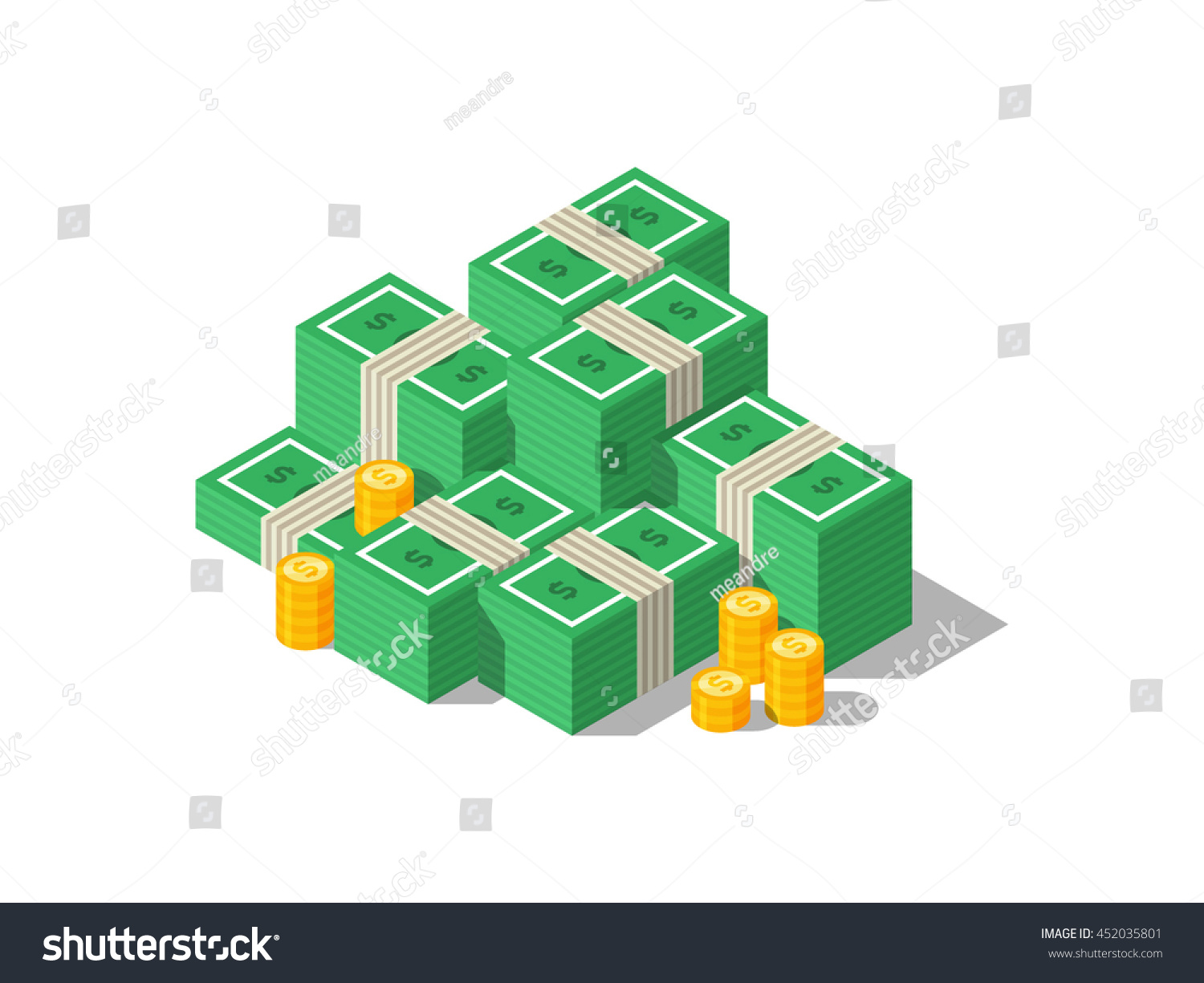 Stack Cash Stock Vector (Royalty Free) 452035801